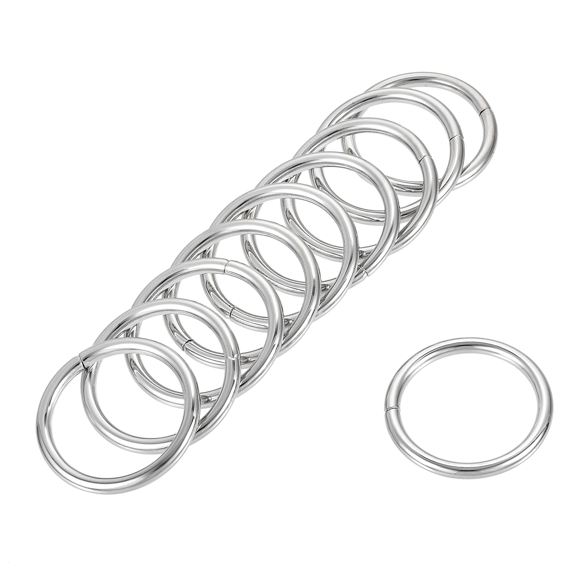 Uxcell Metal O Ring 38mm(1.5") ID 4.8mm Thickness Non-Welded Rings ...