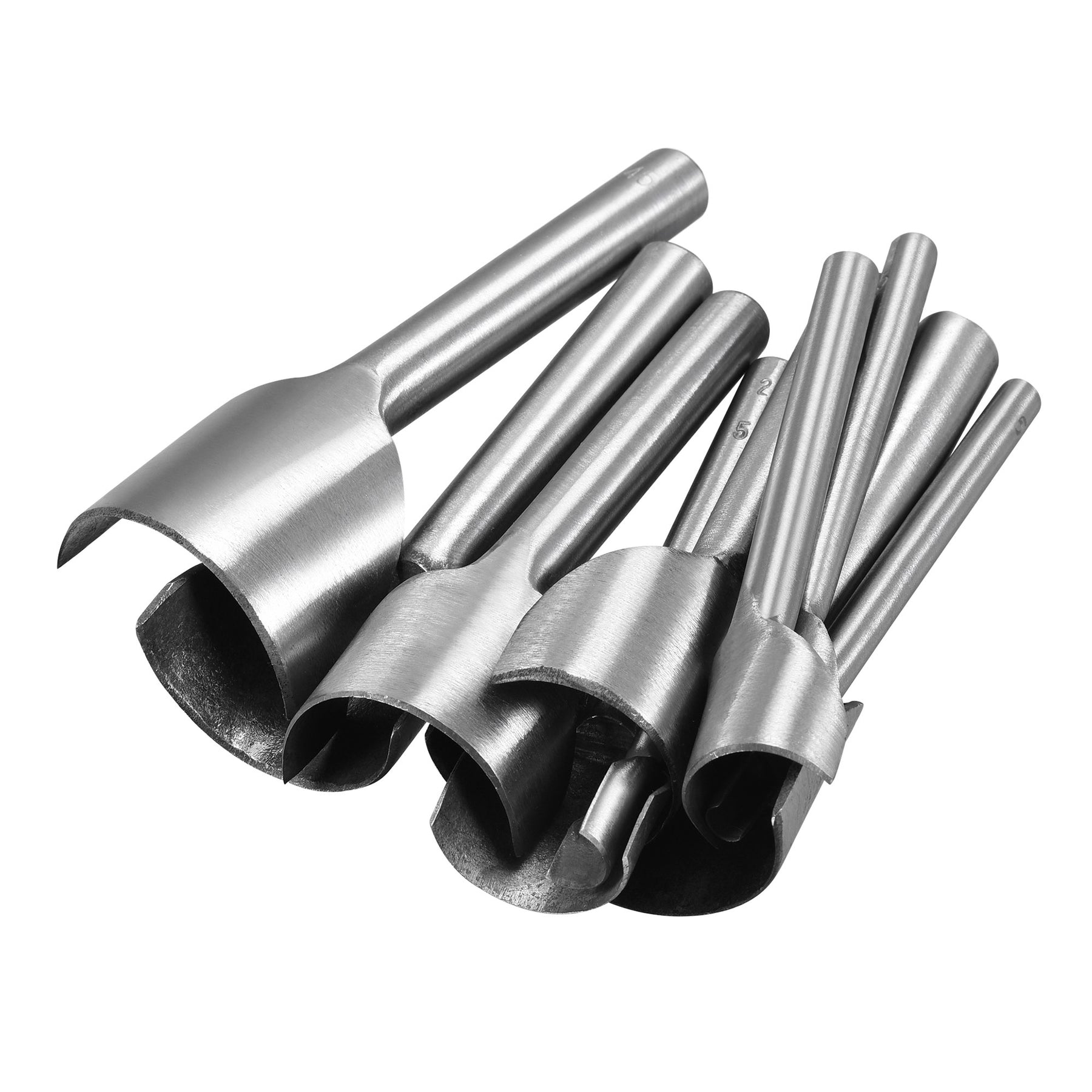 Uxcell Half-Round Leather Cutter Punch Set 5mm-50mm Strap End Punch ...