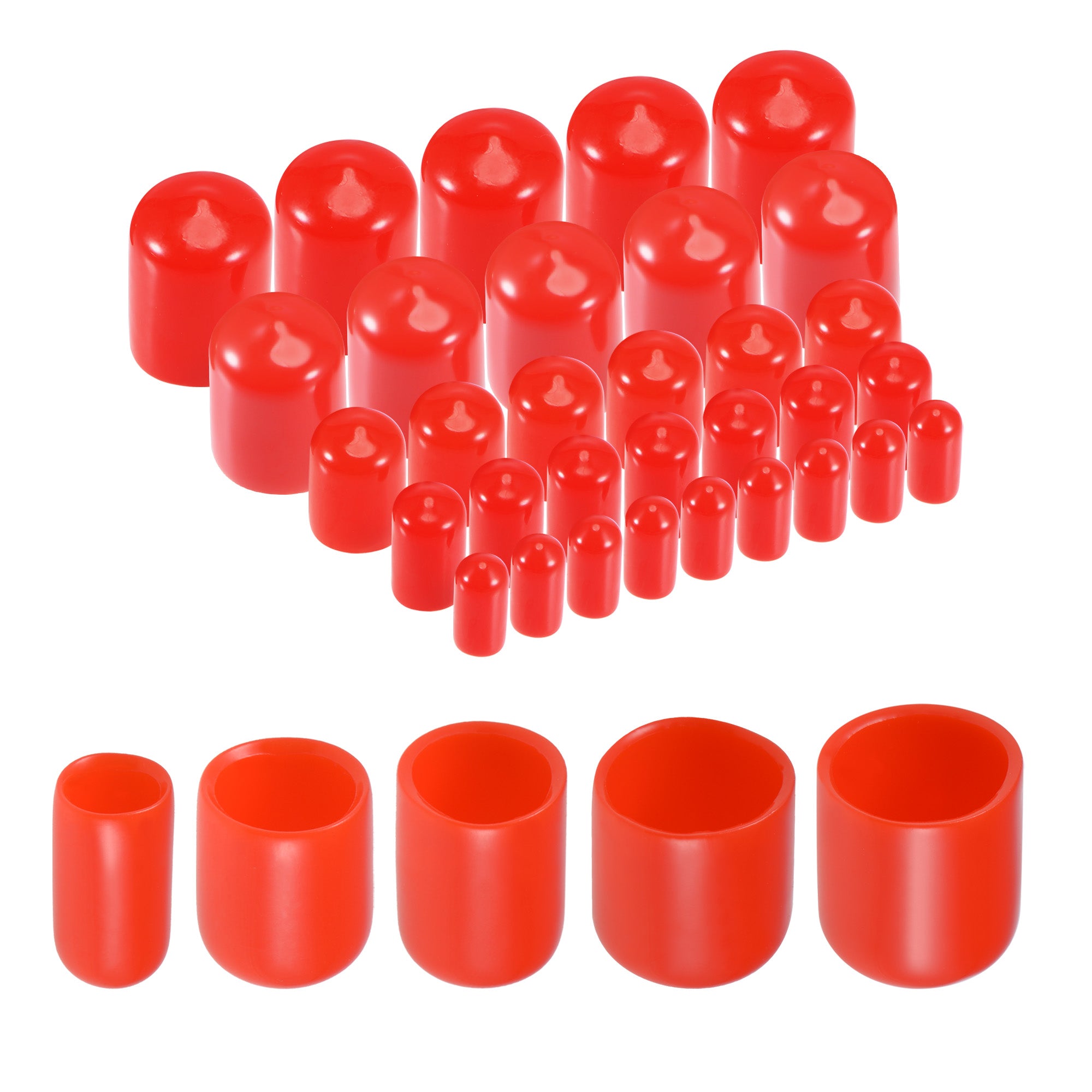 Uxcell Round Rubber End Caps Vinyl Cover Screw Thread Protector ...