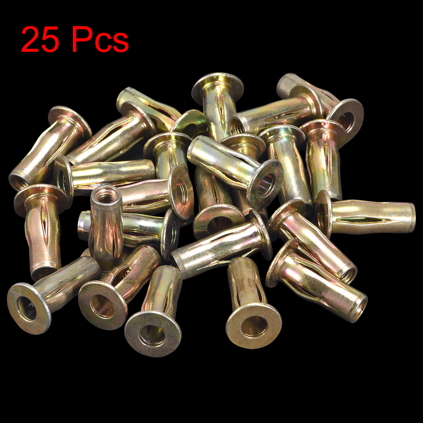 Uxcell Multi-Grip Rivet-Nut, Pre-Bulbed Shank Carbon Steel Color-Zinc ...