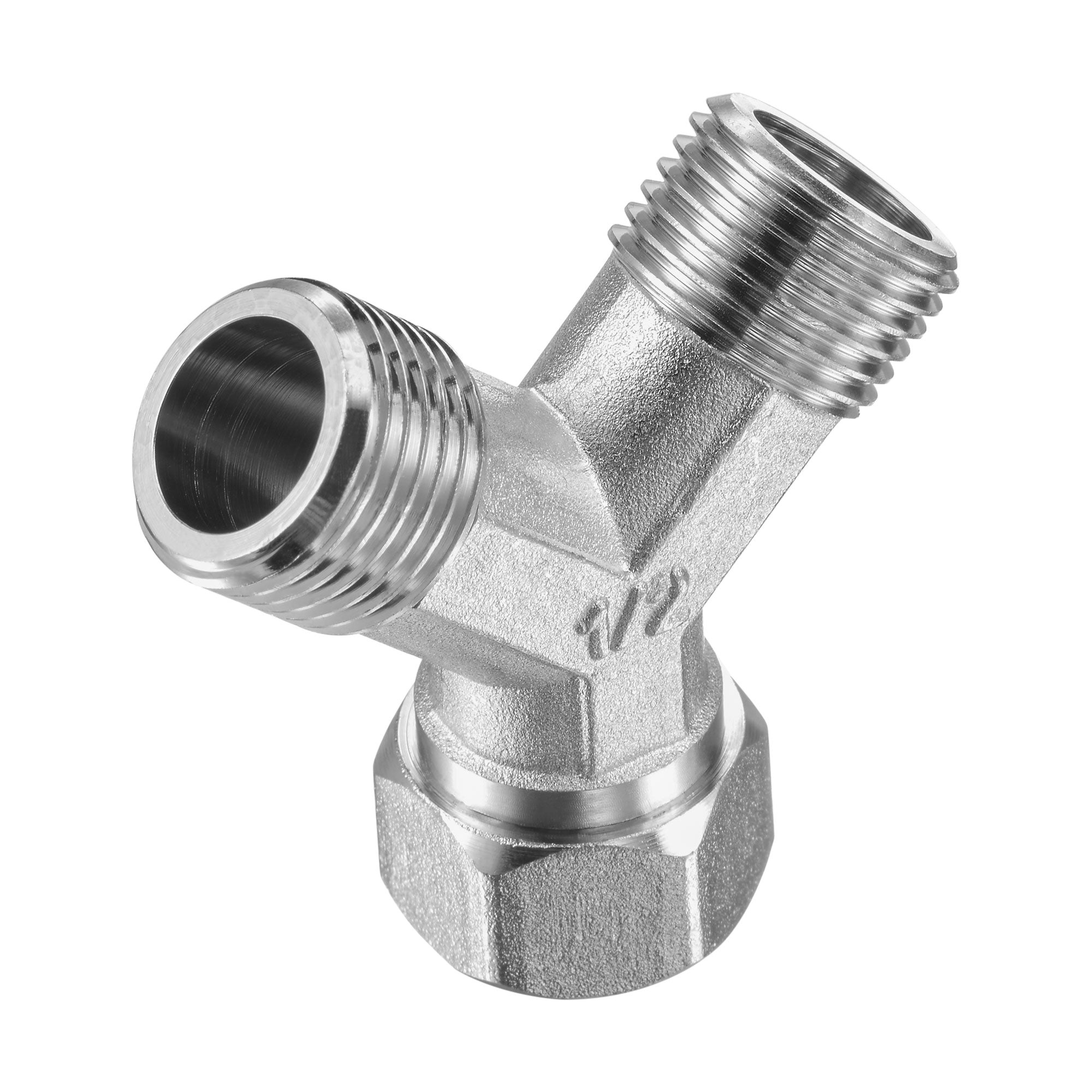 Uxcell Pipe Fitting G1/2 1 Female to 2 Male Thread Y Shape 3 Ways Wye ...