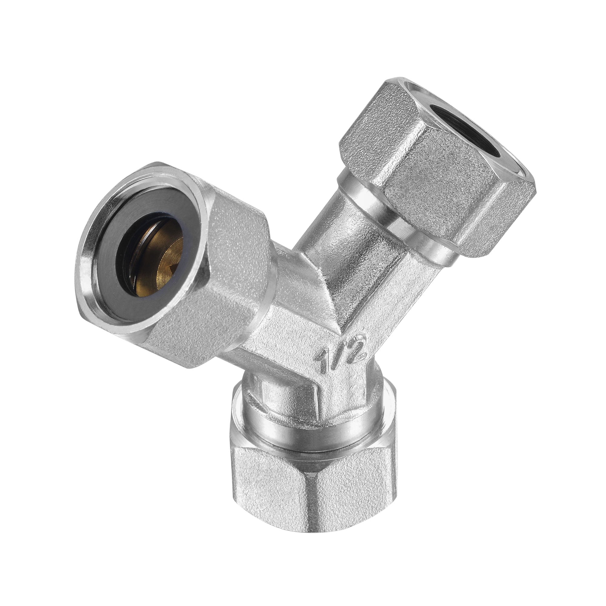 Uxcell Pipe Fitting G1/2 Female Thread Y Shape 3 Way Wye Hose Connector ...