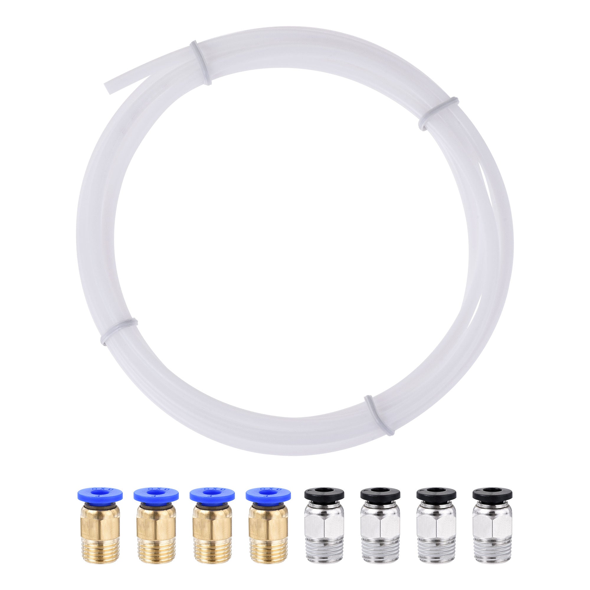 Uxcell Pneumatic PTFE Air Tubing Kit Hose Air Line Tubing 4mm OD 2M ...