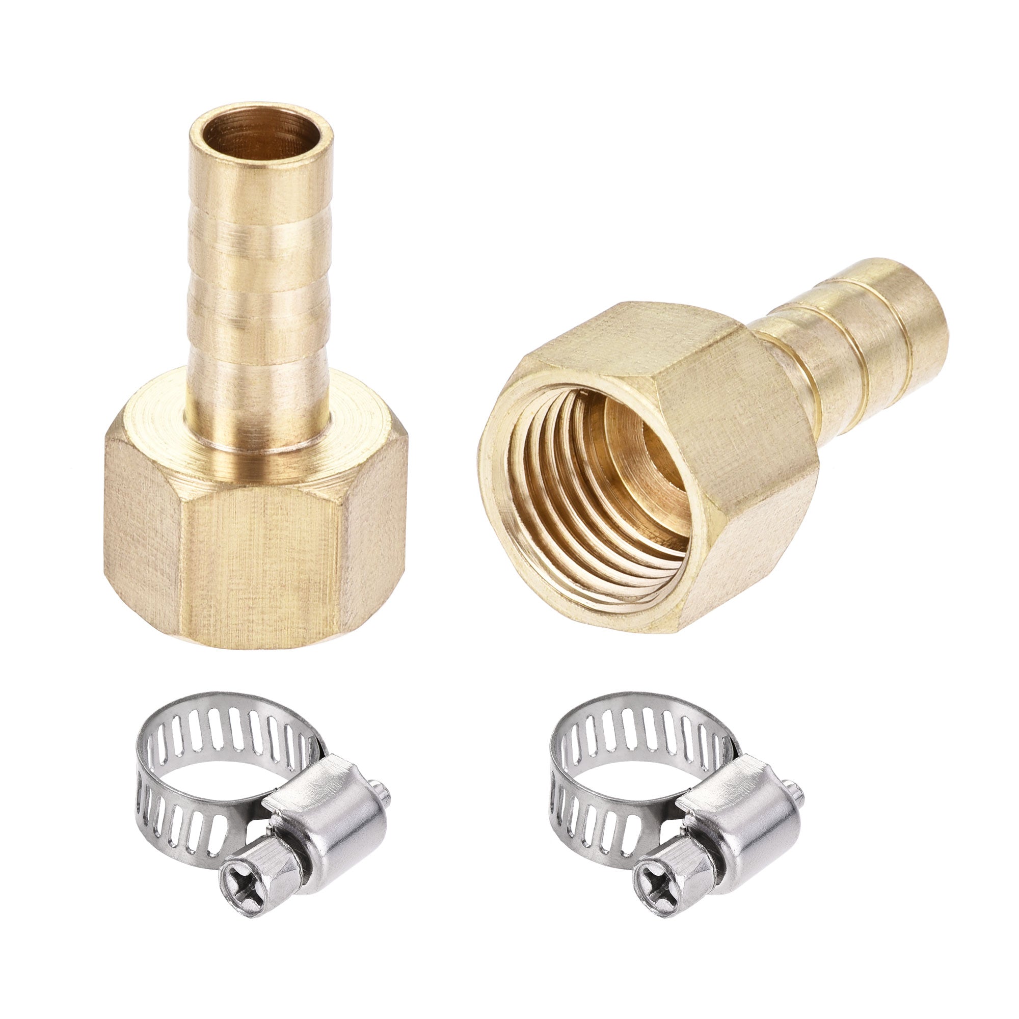 Uxcell Brass Barb Hose Fitting Connector Adapter 12mm Barbed x G1/4 ...