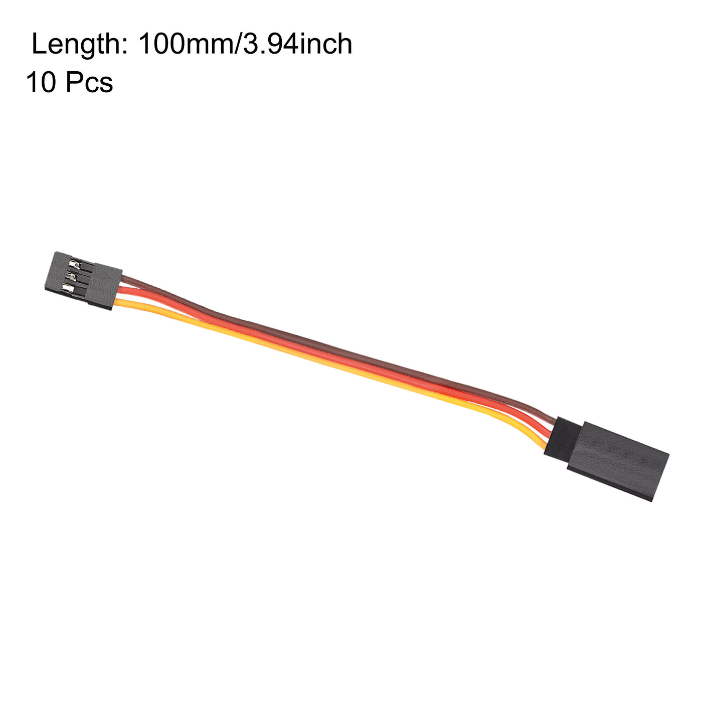 Uxcell 10pcs 3-Pin Servo Extension Cable Cord Connectors Lead Wire Male to Female 60-Cores Servo ...