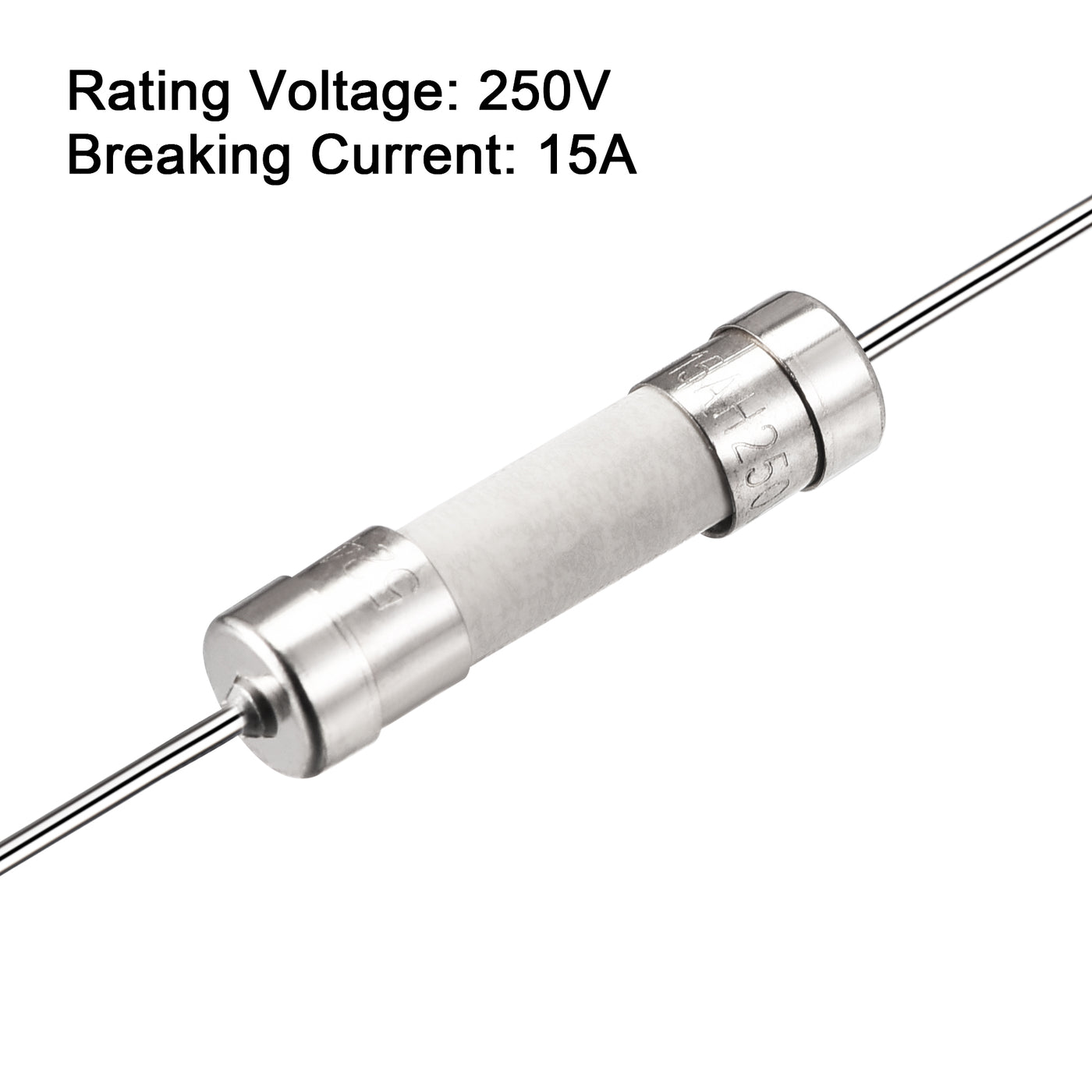 Uxcell Slow Blow Fuse Time Delay Lead Wire Ceramic Fuses 5mm x 20mm ...