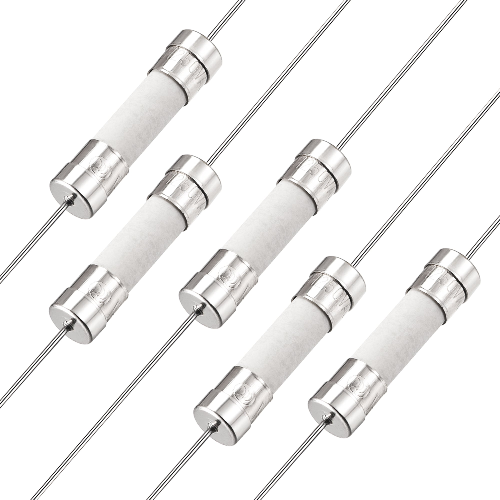 Uxcell Fast Blow Fuse Lead Wire Ceramic Fuses 5mm x 20mm 250V F1A 5Pcs ...