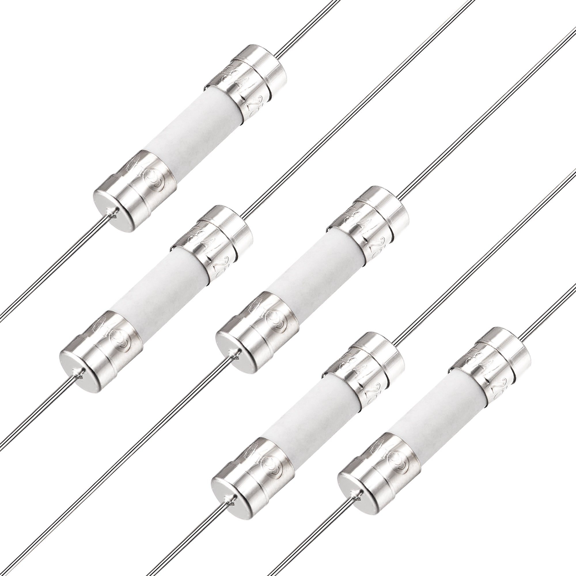 Uxcell Fast Blow Fuse Lead Wire Ceramic Fuses 5mm x 20mm 250V F8A 5Pcs ...