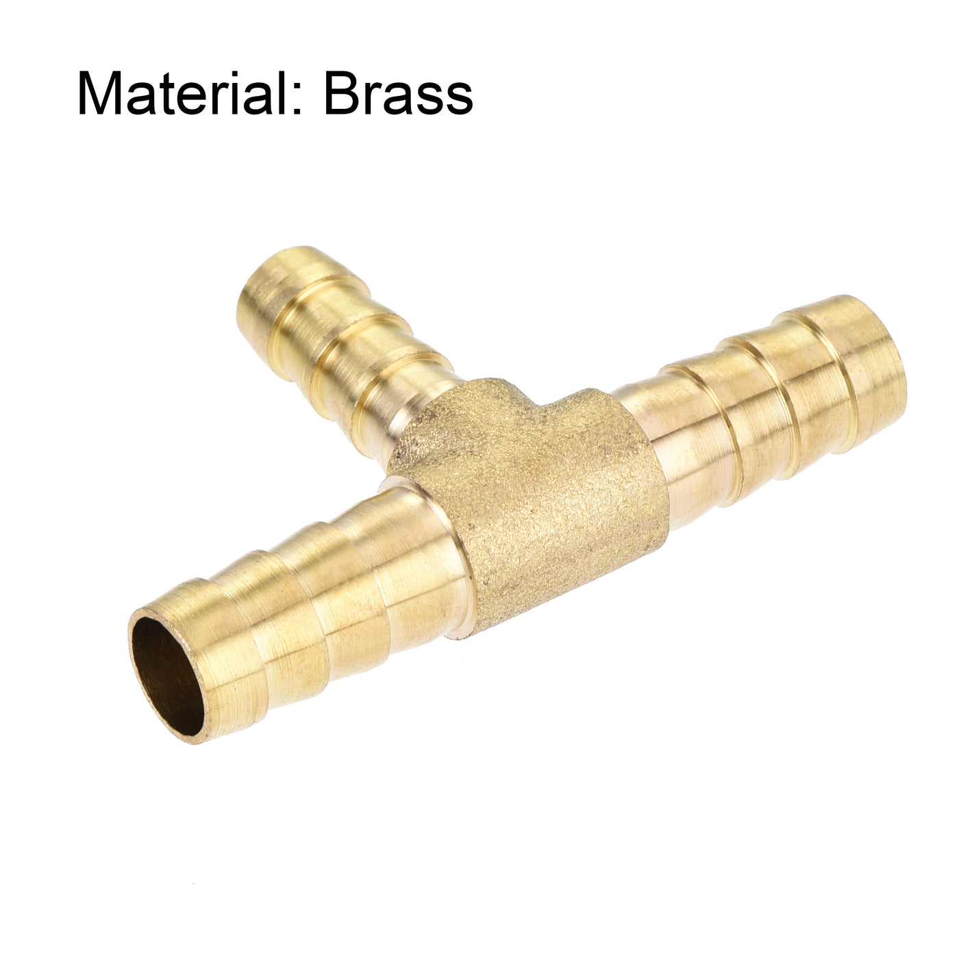 Uxcell Reducing Barb Hose Fitting Tee T Shape Pipe Connector Brass 3/8 ...