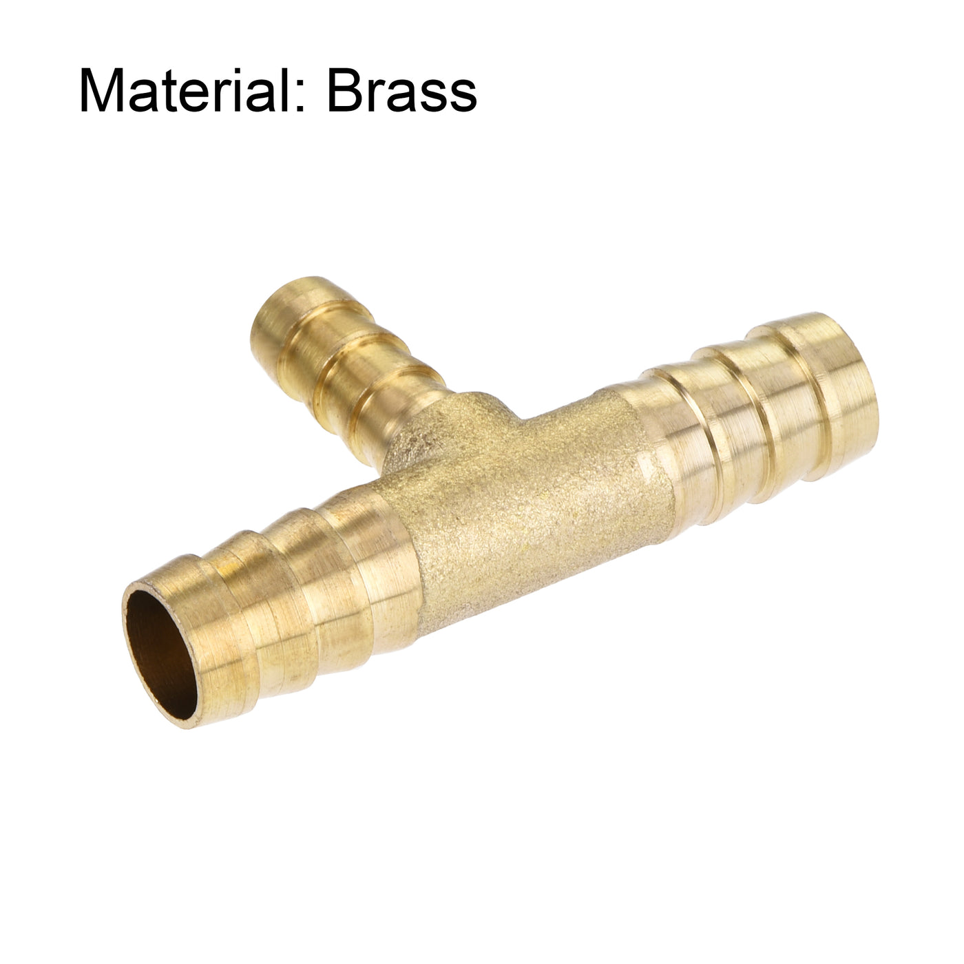 Uxcell Reducing Barb Hose Fitting Tee T Shape Pipe Connector Brass 2Pcs ...