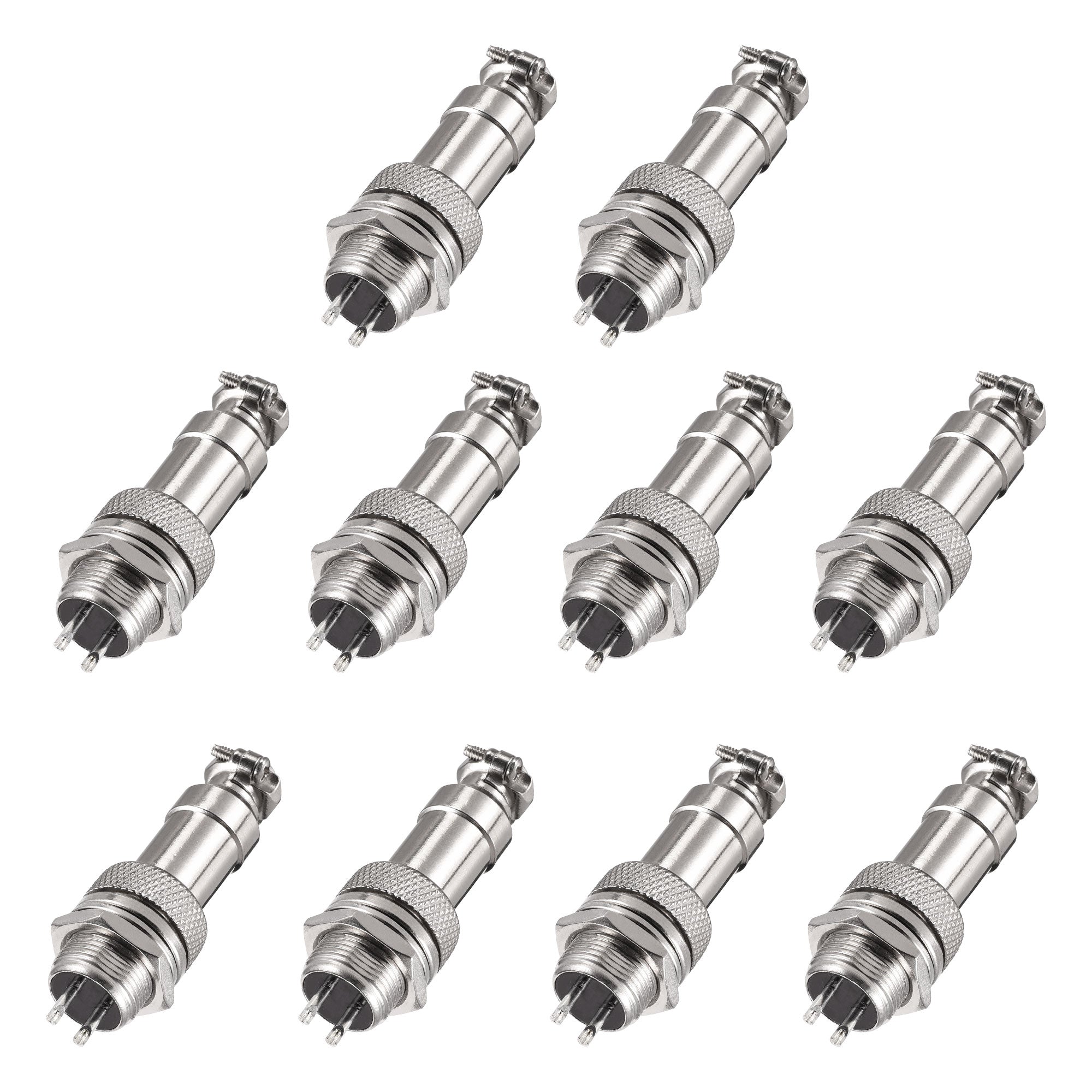 Uxcell Aviation Connector 12mm 2 Terminals 5A 300V GX12 Waterproof Male ...