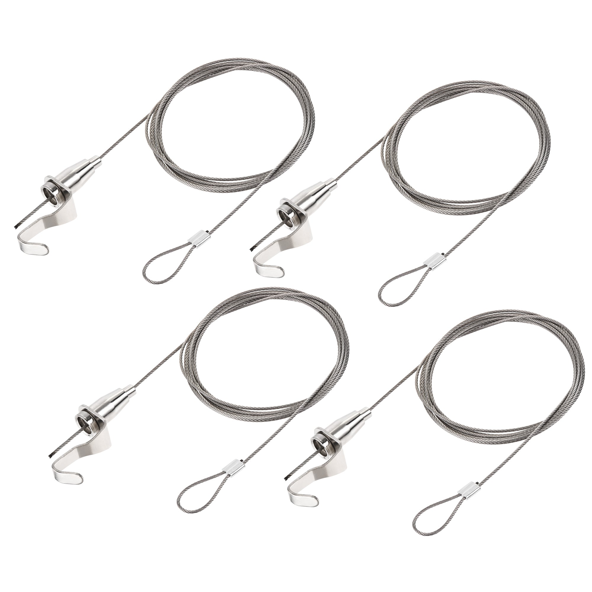 Uxcell Picture Hanging Wire Kit, 4pcs 2M Adjustable Rail Hanging System ...