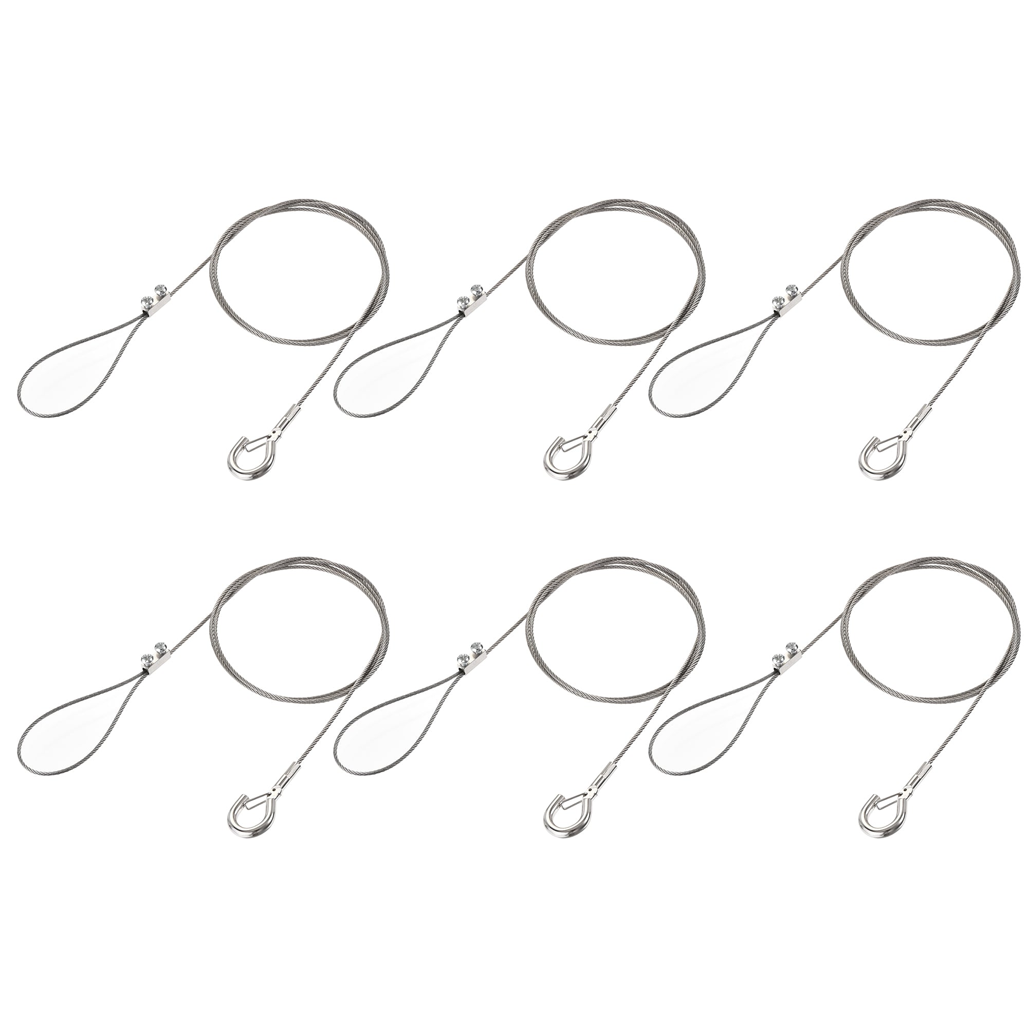 Uxcell Picture Hanging Wire Kit, 6Set 1M Adjustable Hanger Wire Hook ...