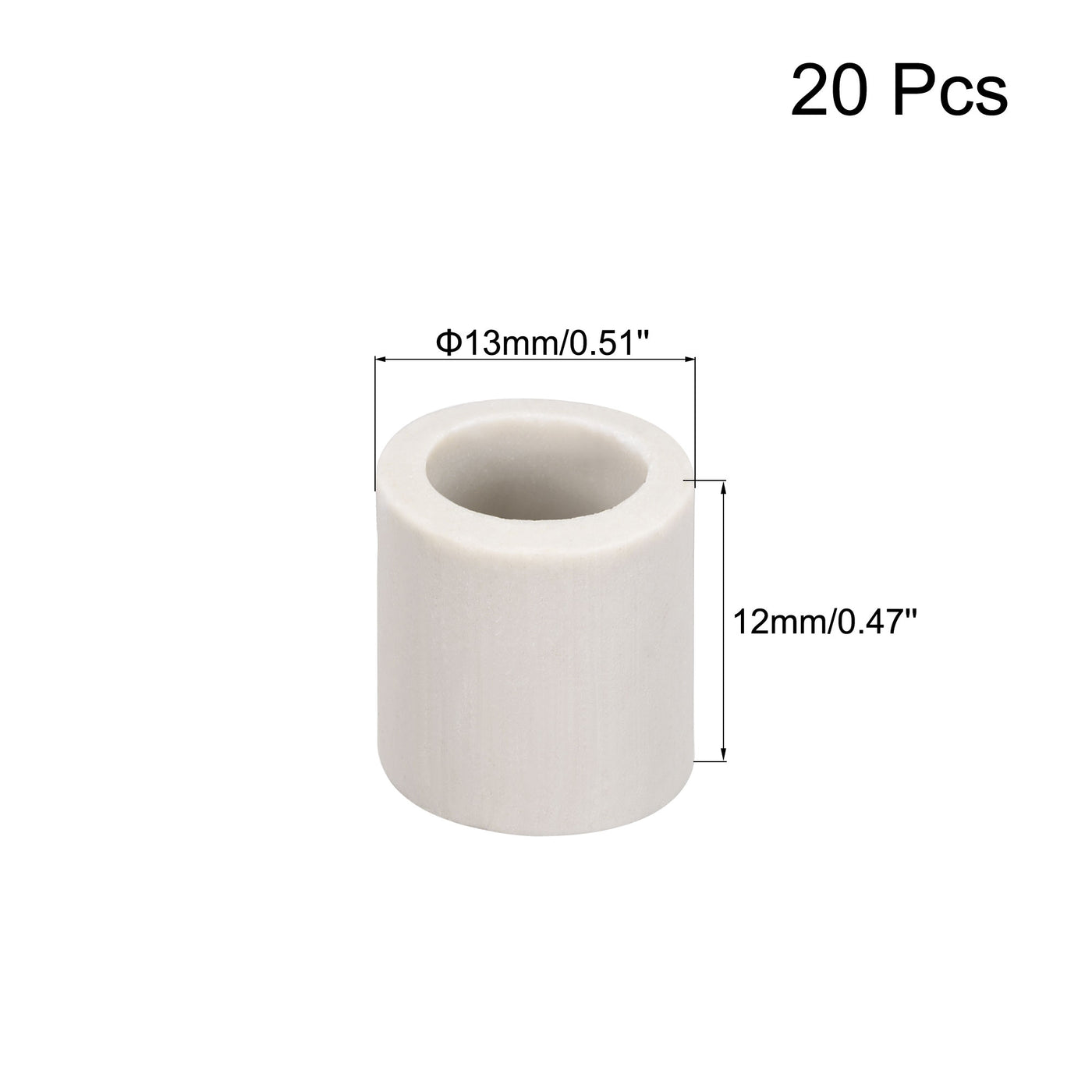 Uxcell Ceramic Tube Insulated Electronic Wire Heat Insulation ...