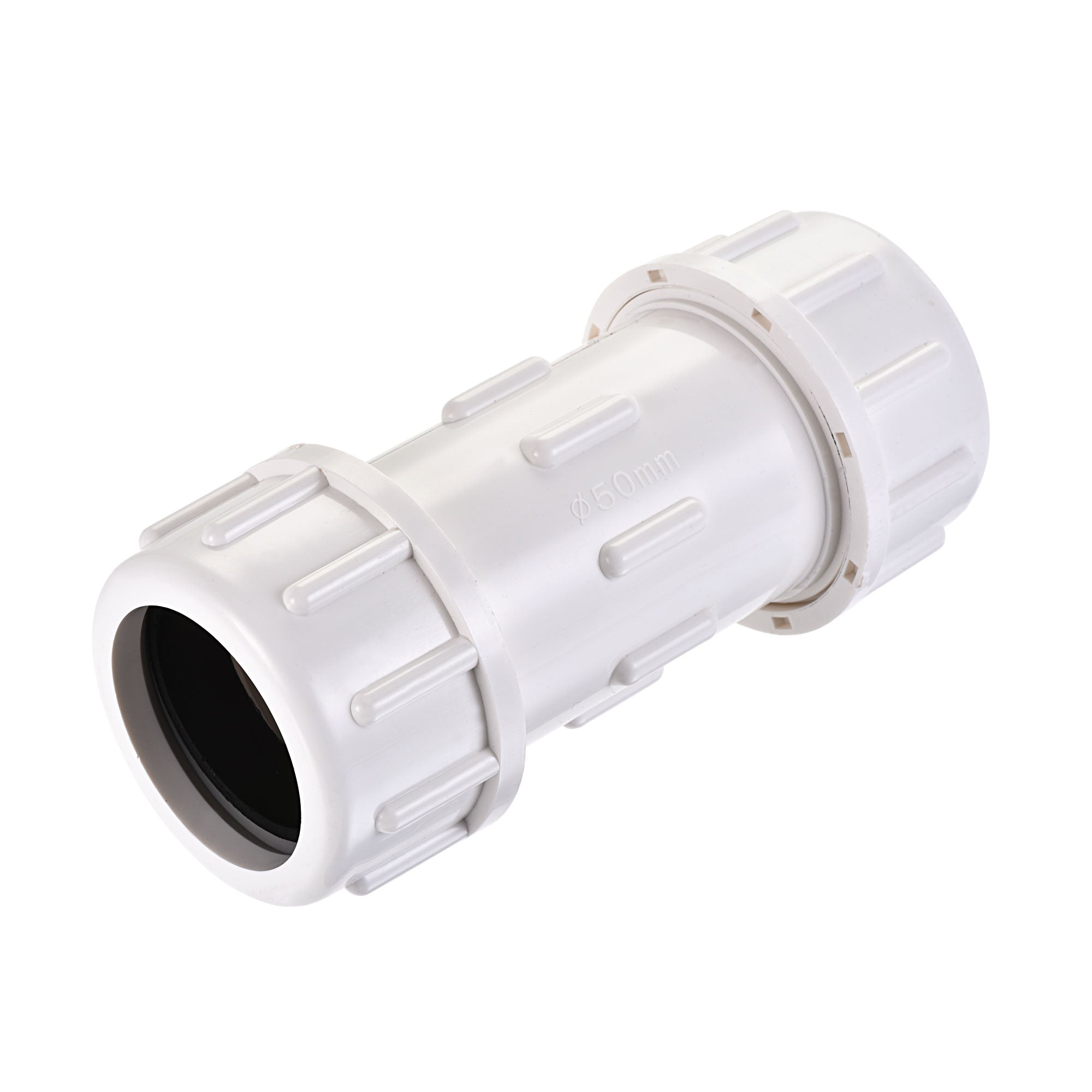 Uxcell PVC Compression Plumbing Coupling Straight Pipe Fitting ...