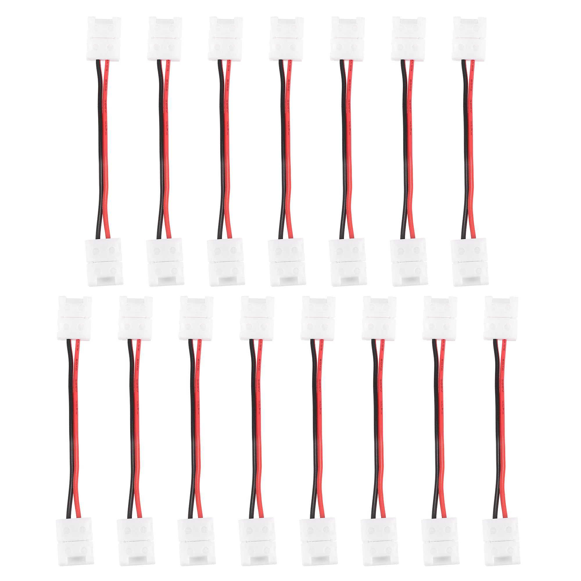 Uxcell 2 Pin 10mm Solderless Strip Light Connector, 150mm Strip to ...
