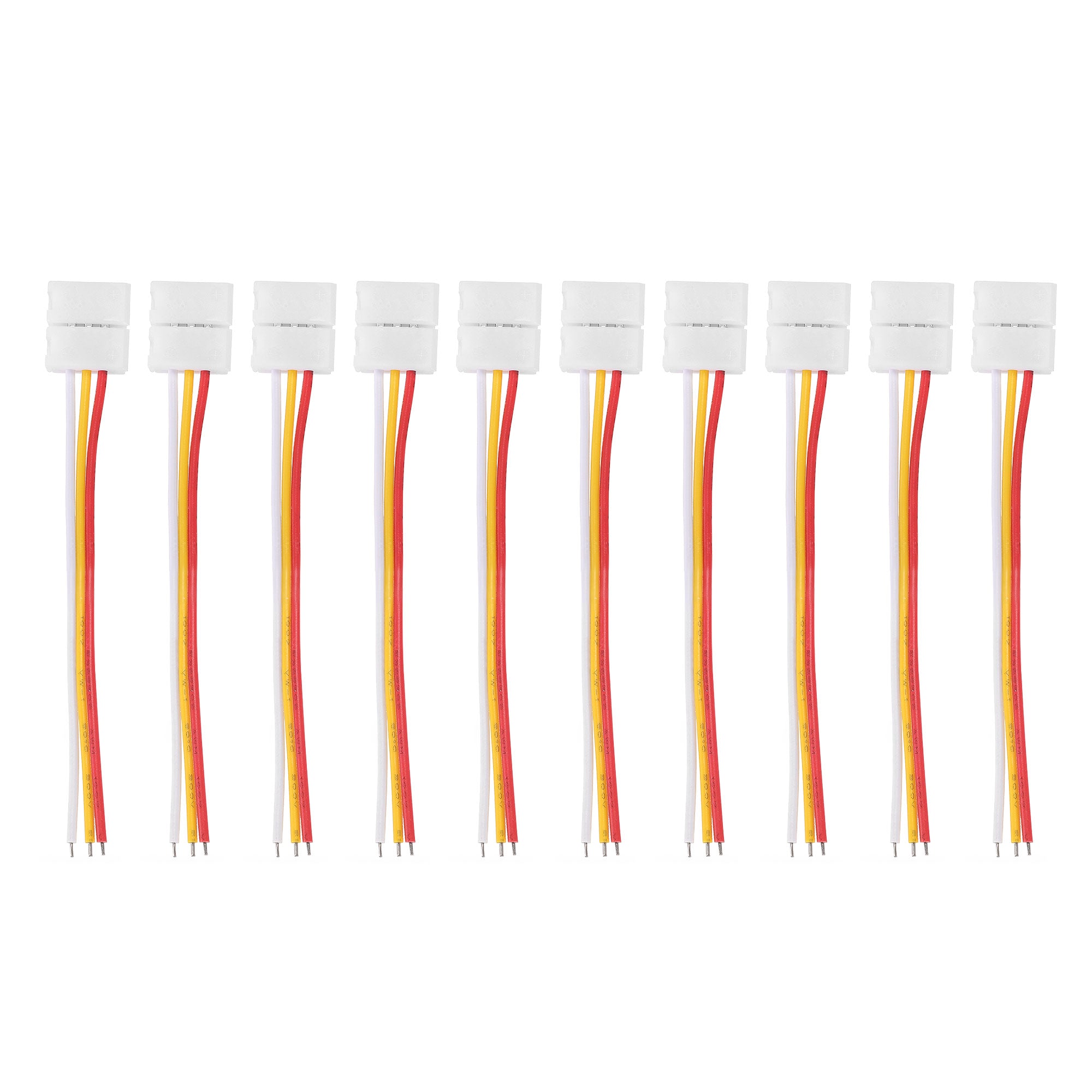 Uxcell 3 Pin 10mm Solderless LED Strip Light Jumper Cable 150mm Length ...