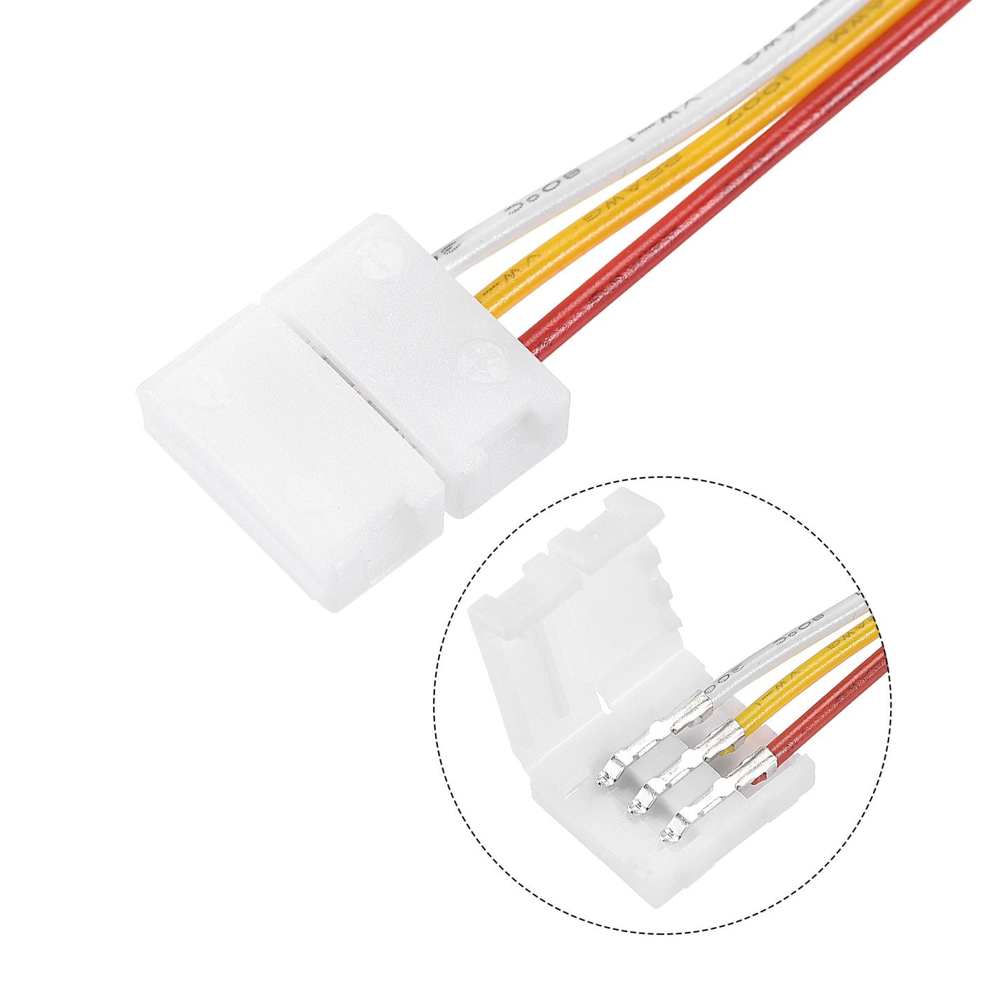 Uxcell 3 Pin 10mm LED Connector Kit, Include Strip to Strip Jumper, L ...