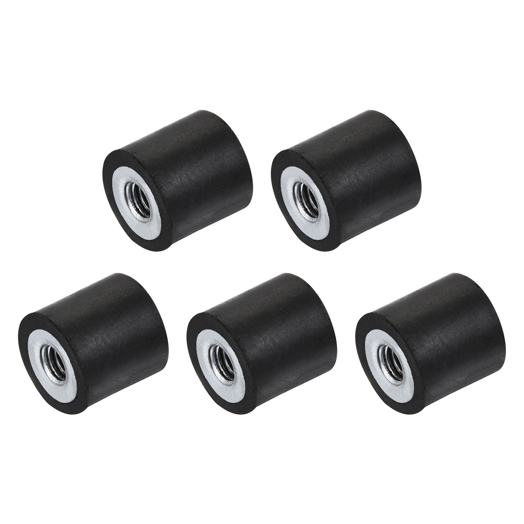 Uxcell M3 Rubber Mounts, 5pcs Female/Female Shock Absorber, D8mmxH8mm ...