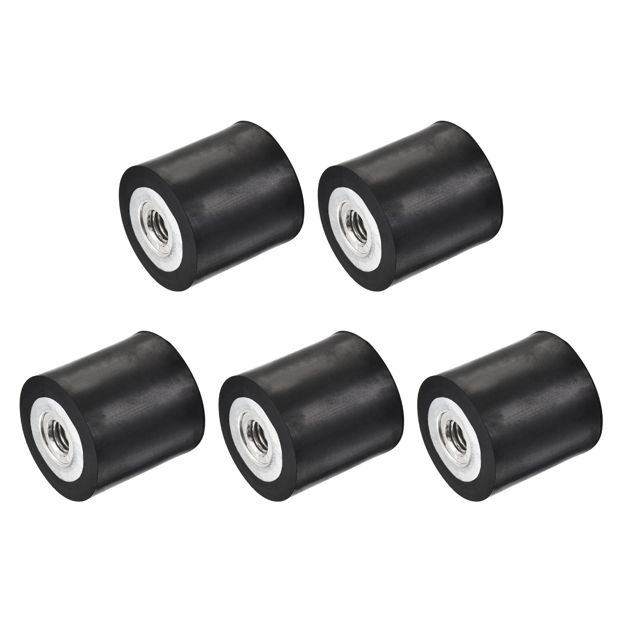 Uxcell M8 Rubber Mounts, 5pcs Female/Female Shock Absorber, D30mmxH30mm ...