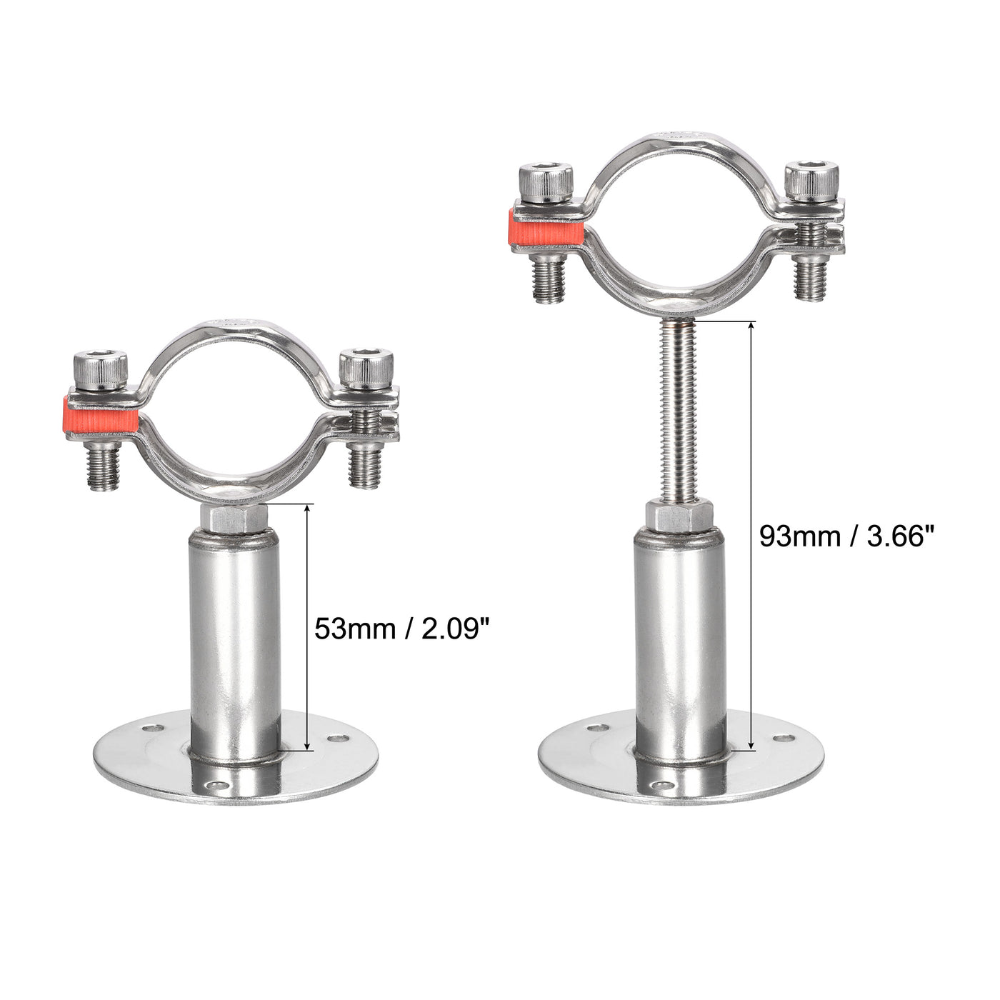 Wall Mount Ceiling Mount Pipe Support Stainless Steel Adjustable Pipe ...