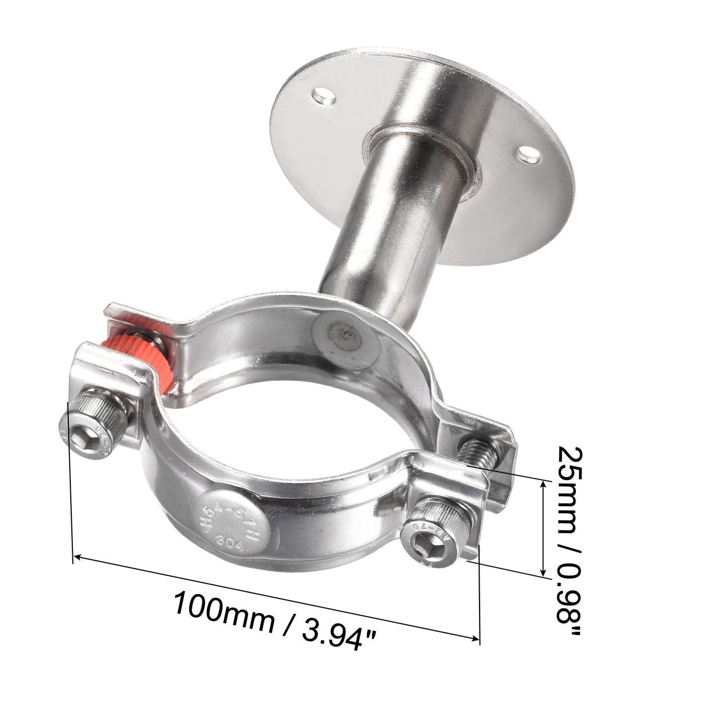 Wall Mount Ceiling Mount Pipe Support, 304 Stainless Steel Adjustable ...