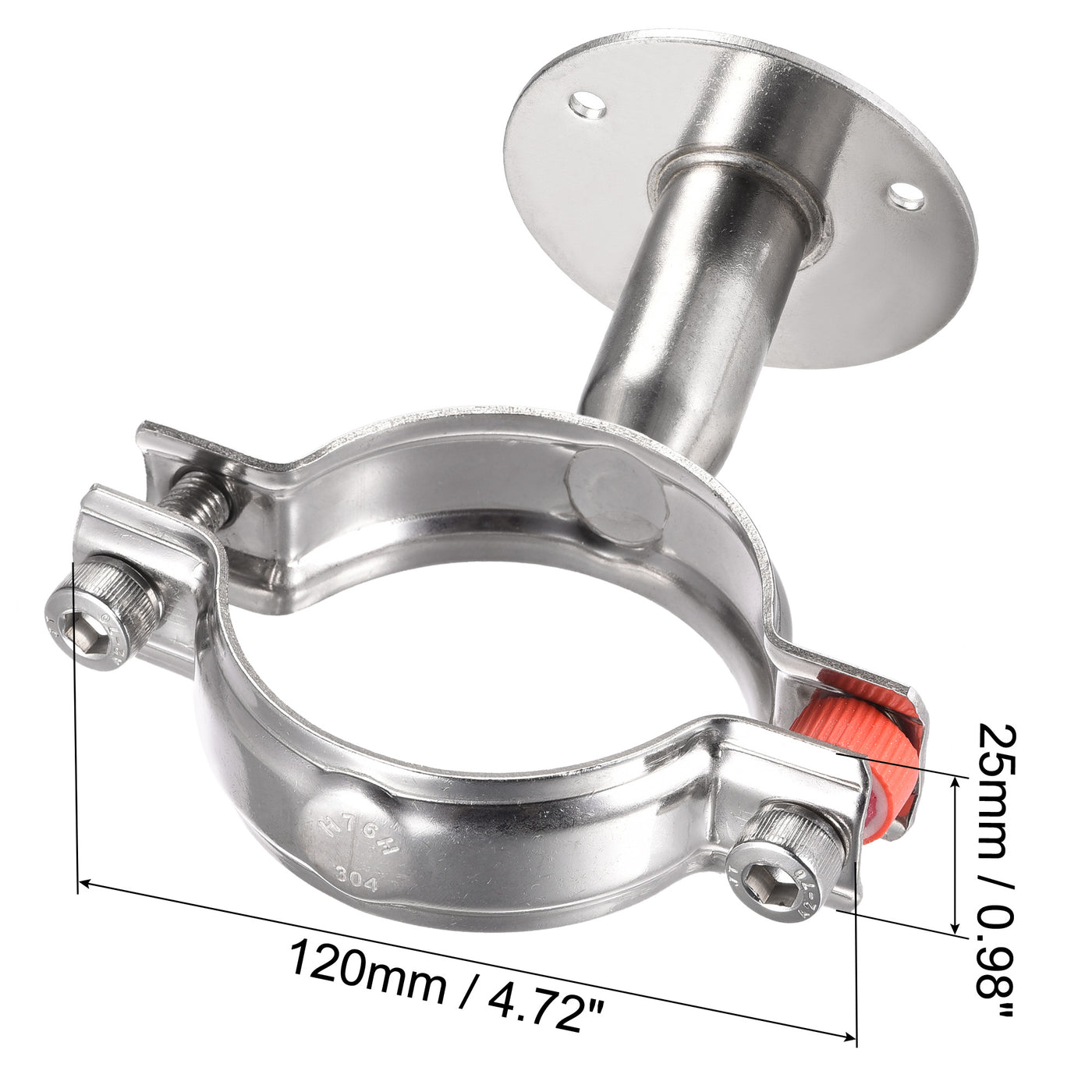 Wall Mount Ceiling Mount Pipe Support, 304 Stainless Steel Adjustable ...