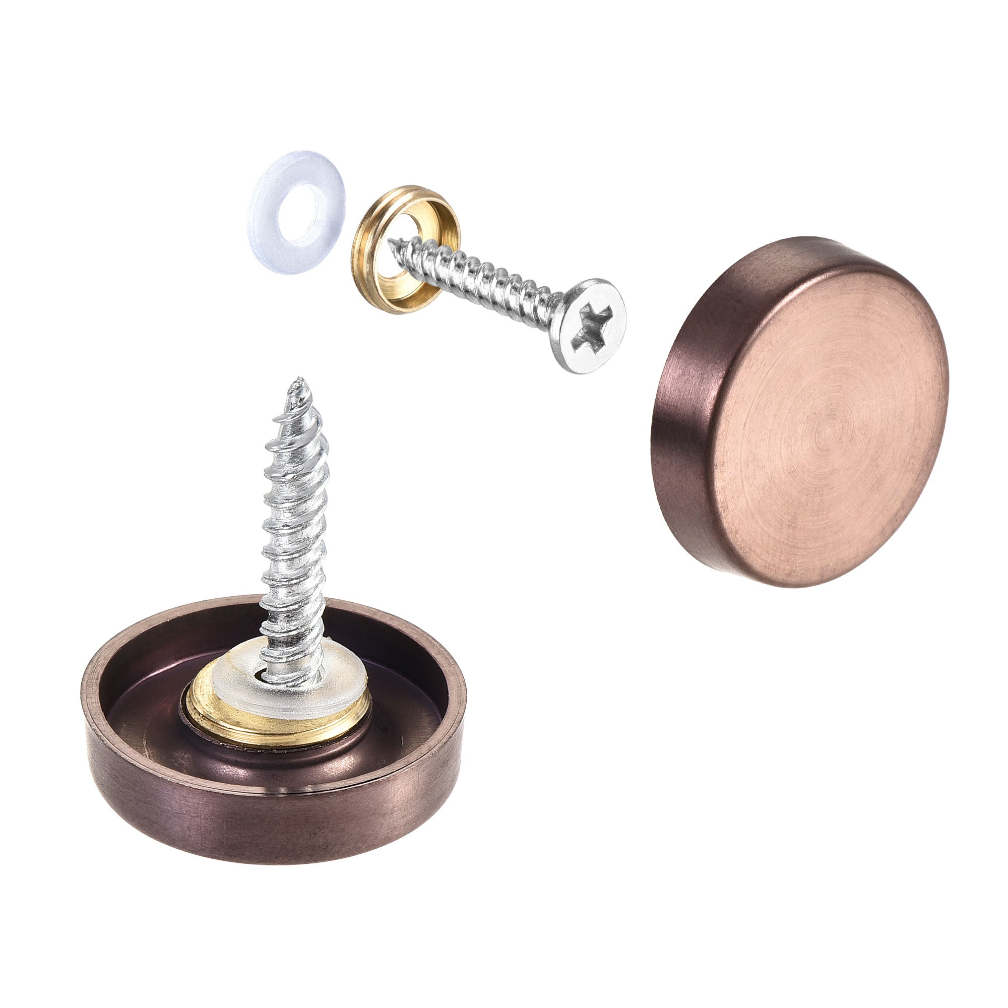Uxcell Mirror Screws, 19mm/0.75", 10pcs Decorative Cap Fasteners Cover ...