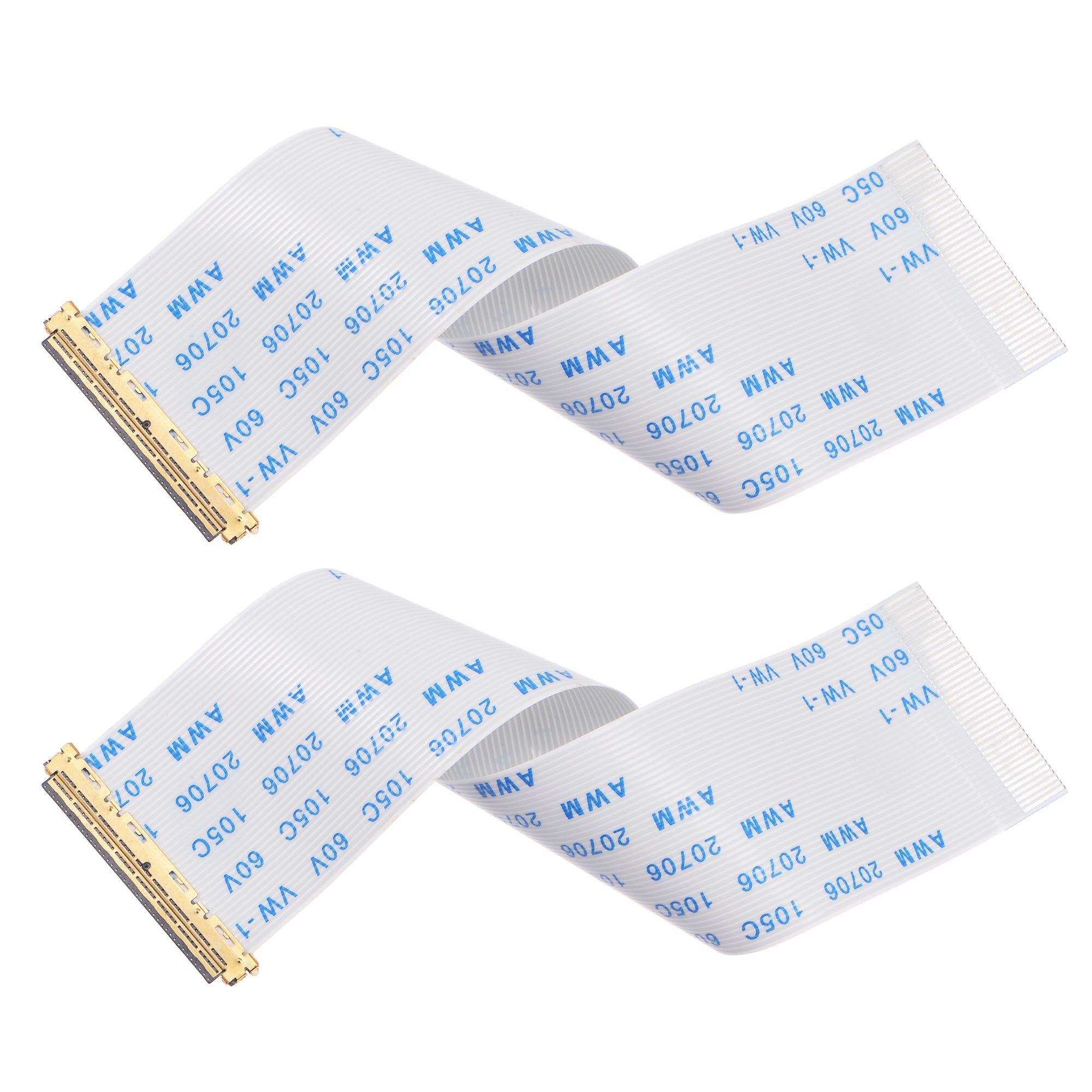 Uxcell FFC Cable 0.5mm Pitch 40 Pin 100mm Flat Ribbon Cable for LCD ...