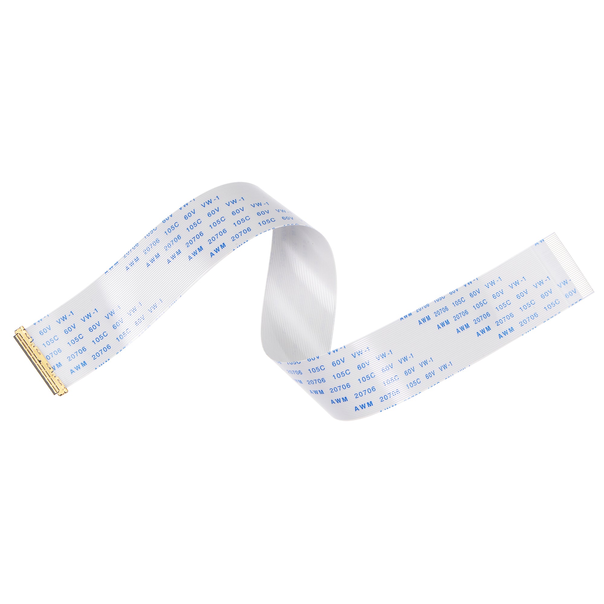 Uxcell FFC FPC Cable 0.5mm Pitch 40 Pin 250mm Flat Ribbon Cable for LCD ...