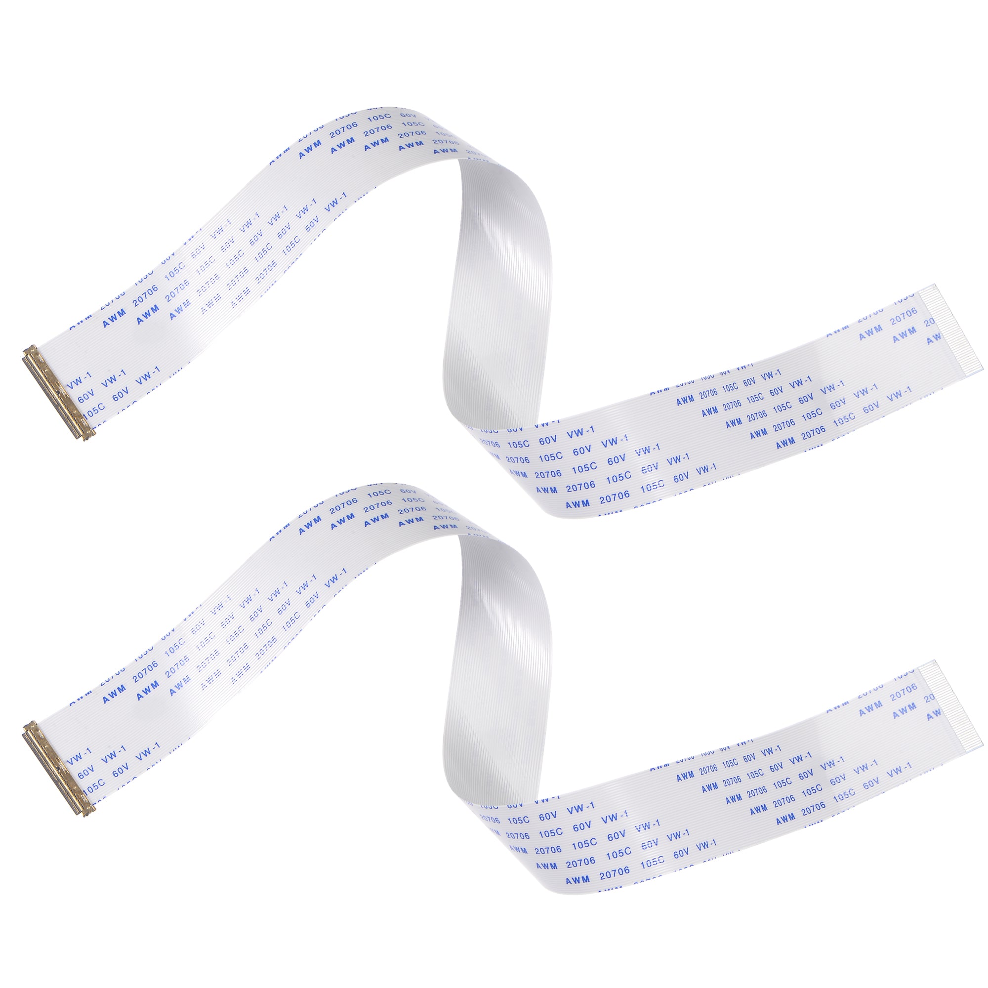 Uxcell FFC FPC Cable 0.5mm Pitch 40 Pin 300mm Flexible Flat Ribbon ...