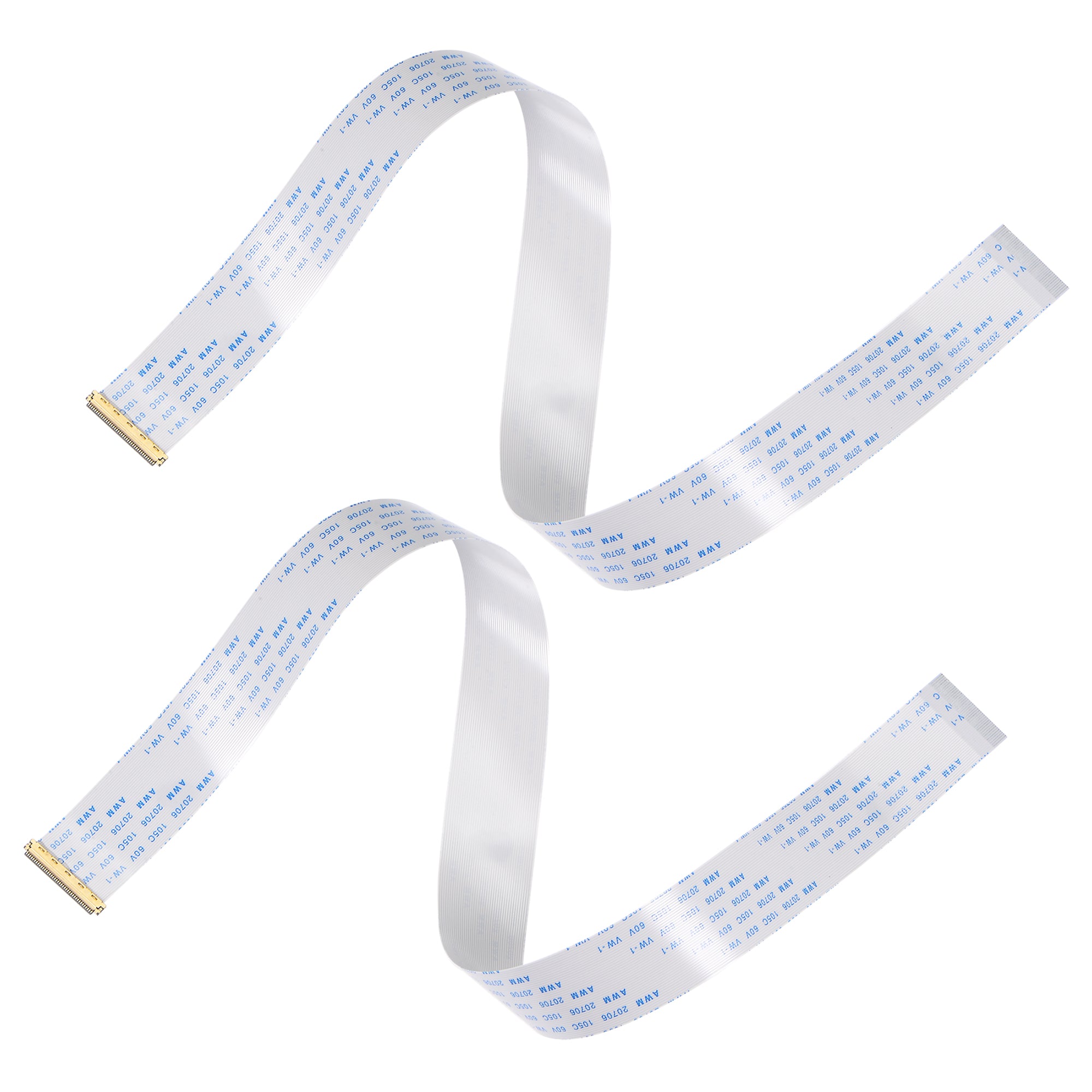 Uxcell FFC Cable 0.5mm Pitch 40 Pin 400mm Flat Ribbon Cable for LCD ...