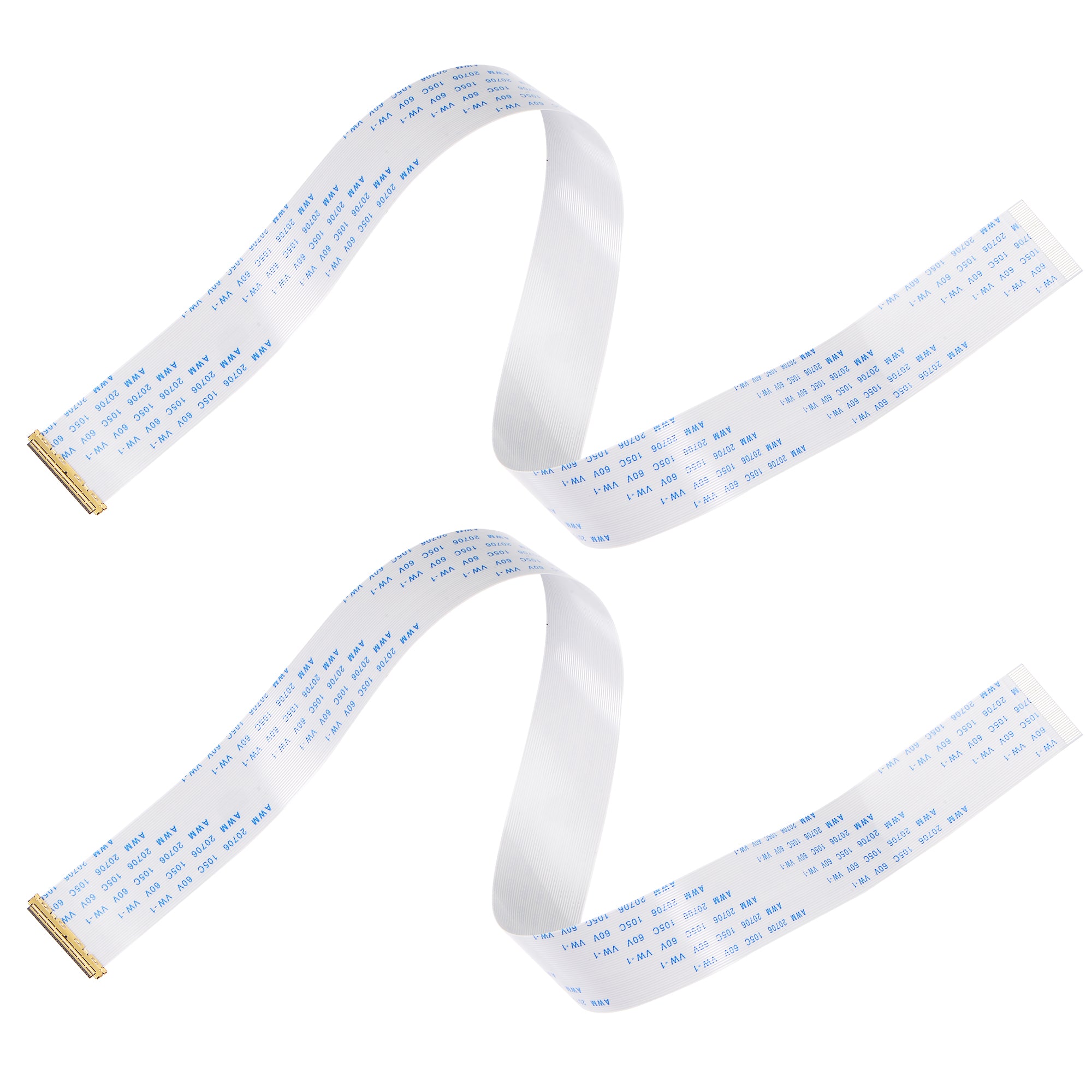 Uxcell FFC Cable 0.5mm Pitch 40 Pin 400mm Flat Ribbon Cable for LCD ...