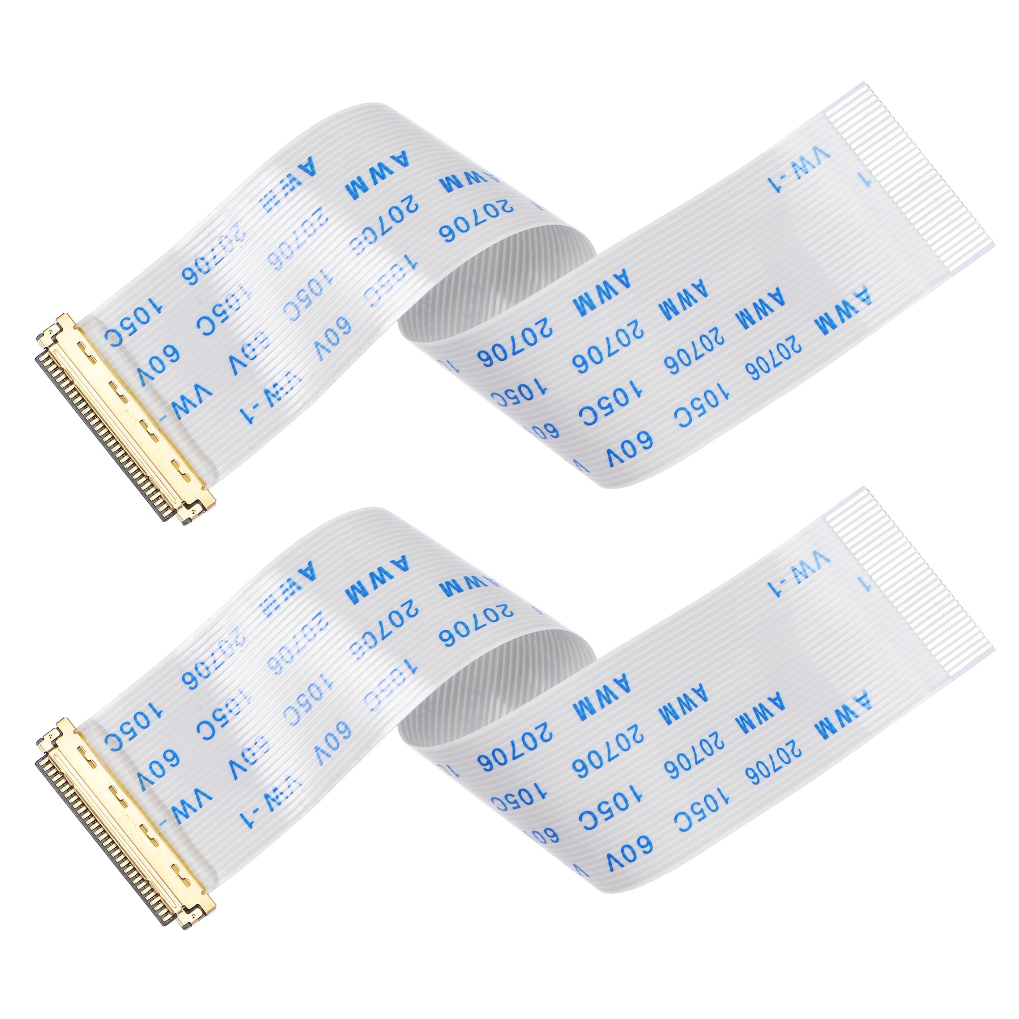 Uxcell FFC Cable 0.5mm Pitch 30 Pin 100mm Flat Ribbon Cable for LCD ...