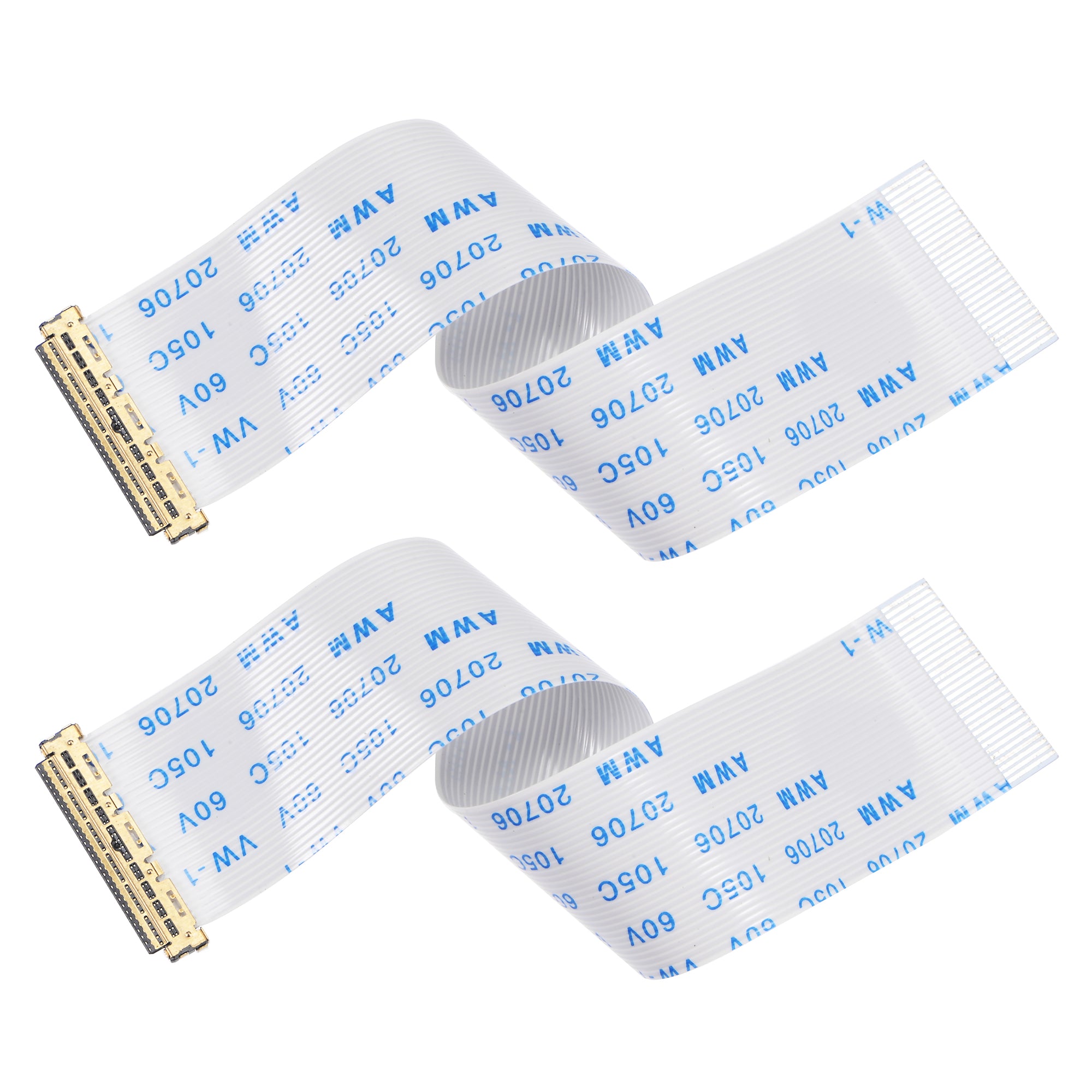 Uxcell FFC Cable 0.5mm Pitch 30 Pin 100mm Flat Ribbon Cable for LCD ...