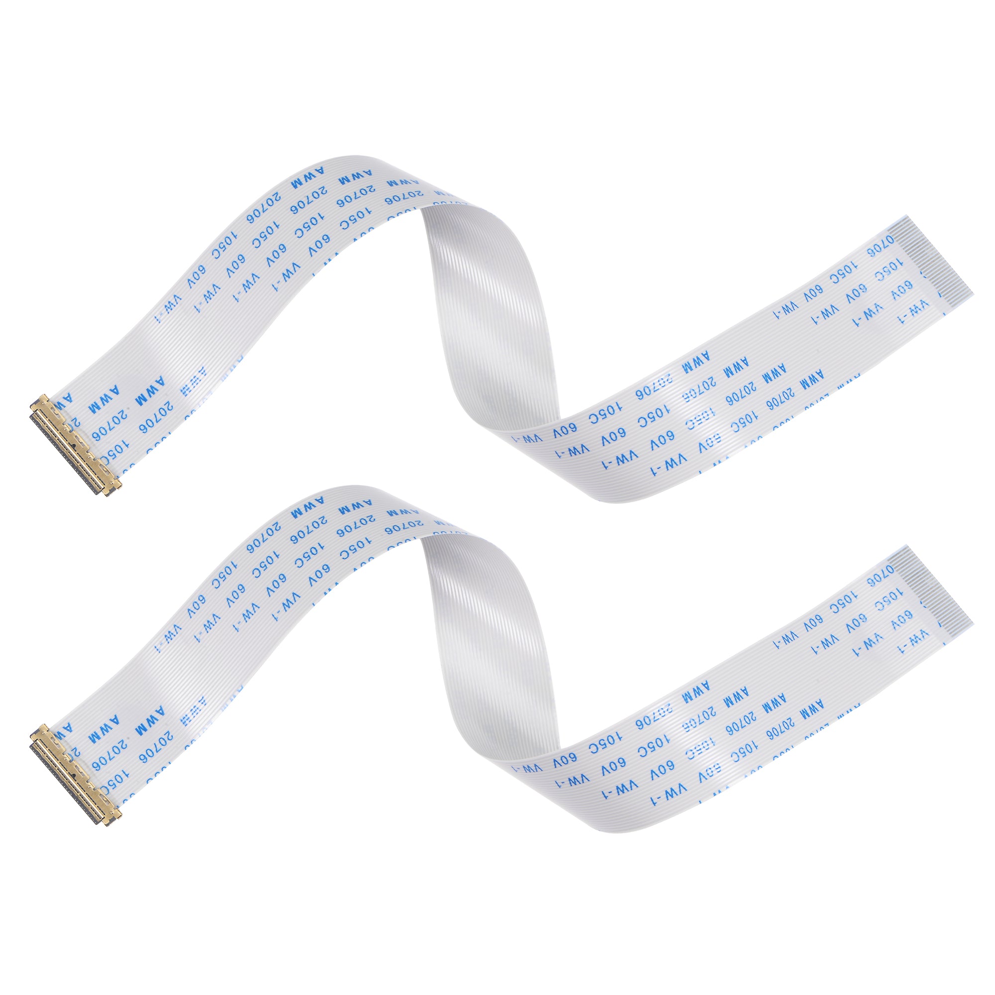 Uxcell FFC Cable 0.5mm Pitch 30 Pin 200mm Flat Ribbon Cable for LCD ...