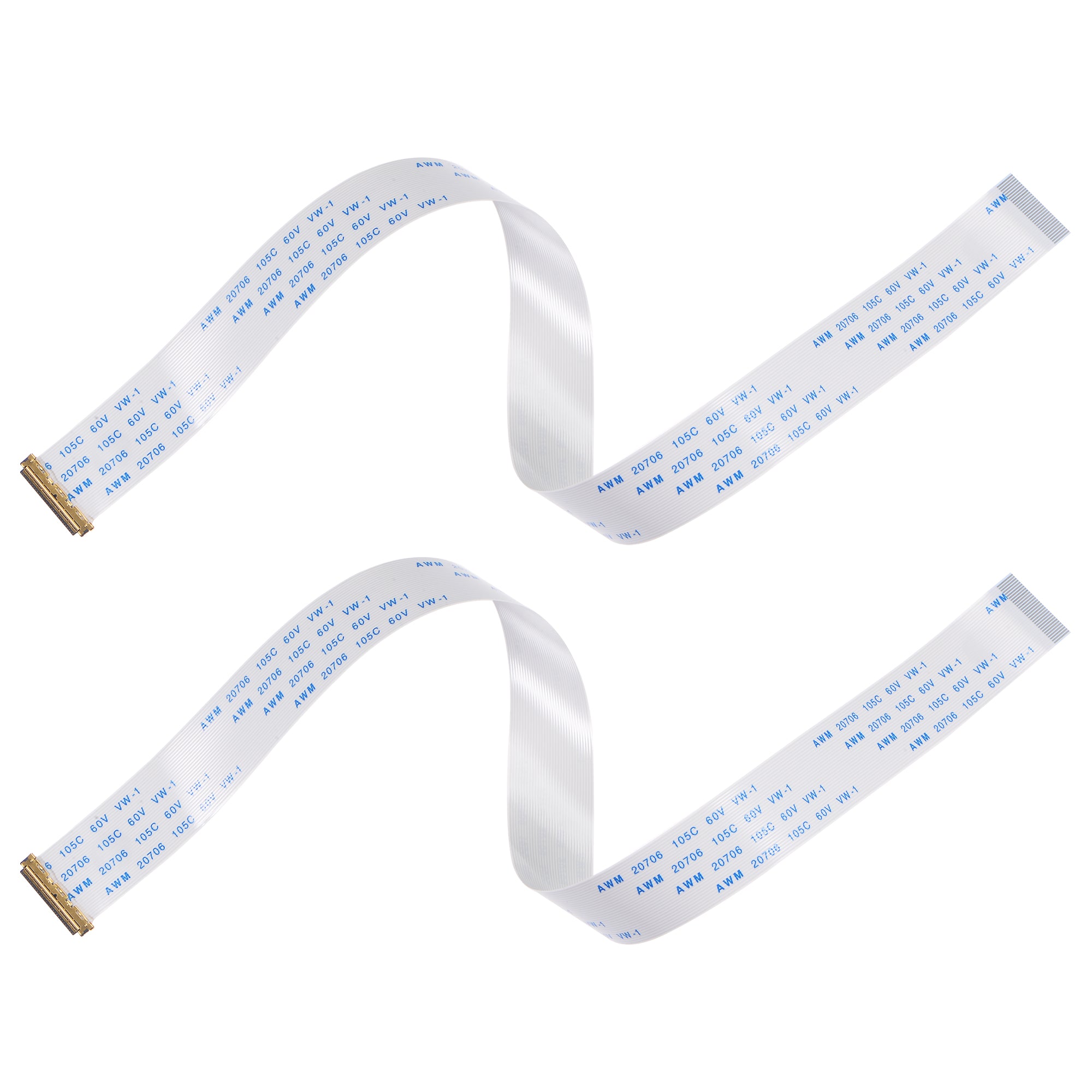 Uxcell FFC FPC Cable 0.5mm Pitch 30 Pin 300mm Flexible Flat Ribbon ...