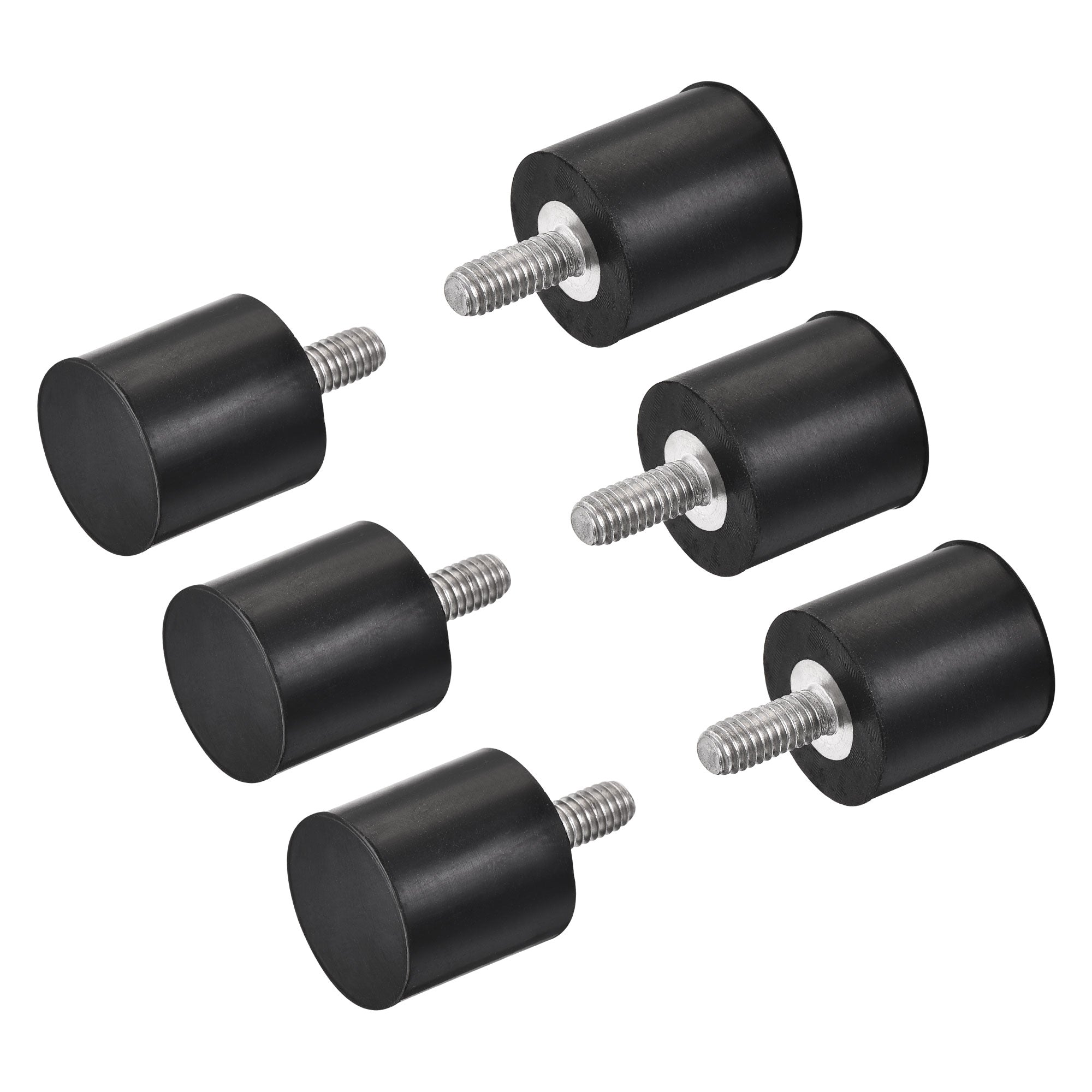 Uxcell M4 Rubber Mounts, 6pcs Male Thread Shock Absorber, D15mmxH15mm ...