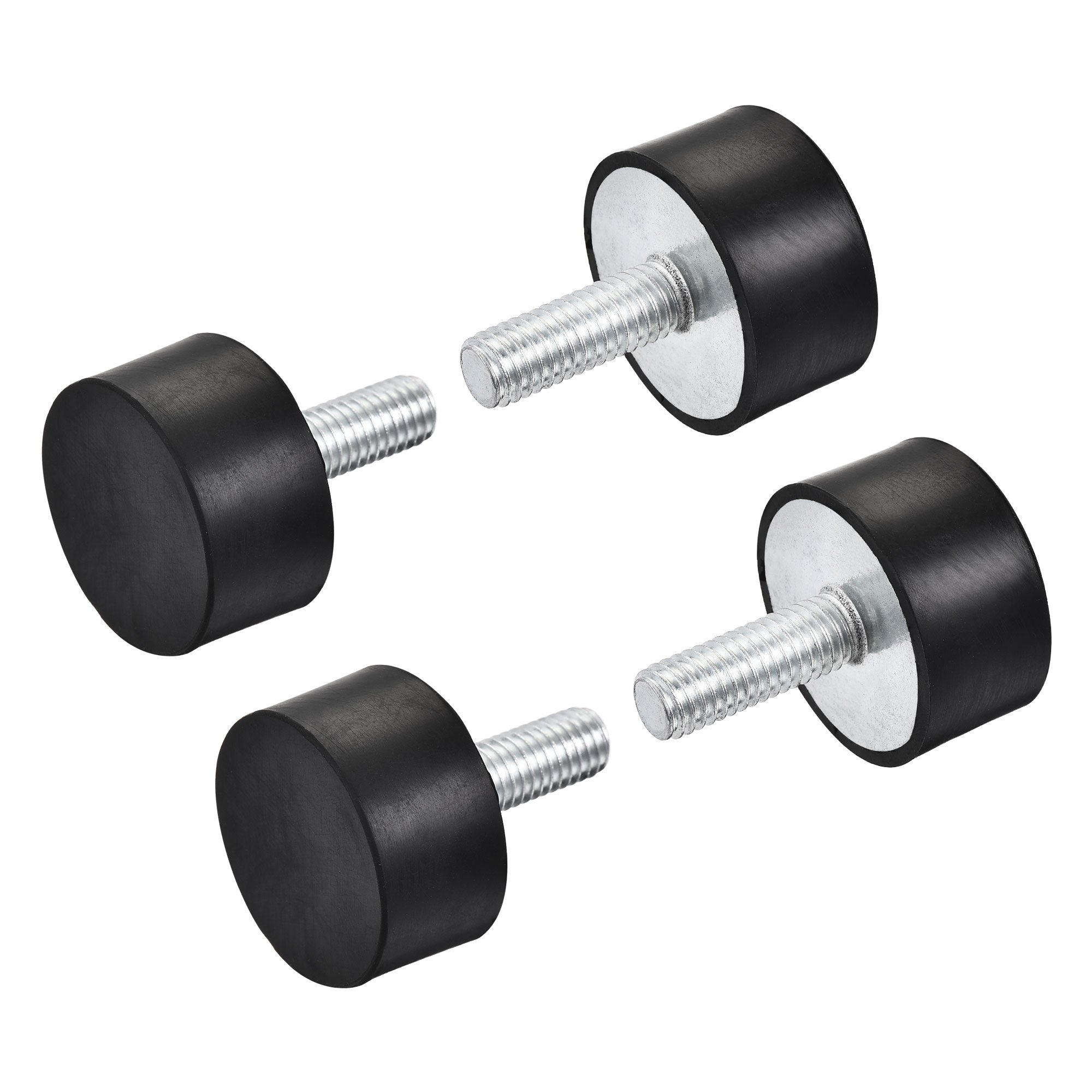 Uxcell M8 Rubber Mounts, 4pcs Male Thread Shock Absorber, D30mmxH15mm ...