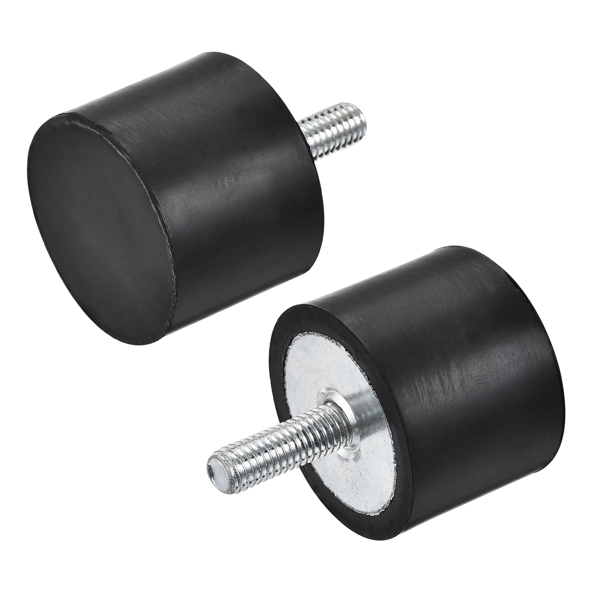 Uxcell M8 Rubber Mounts, 2pcs Male Thread Shock Absorber, D40mmxH30mm ...