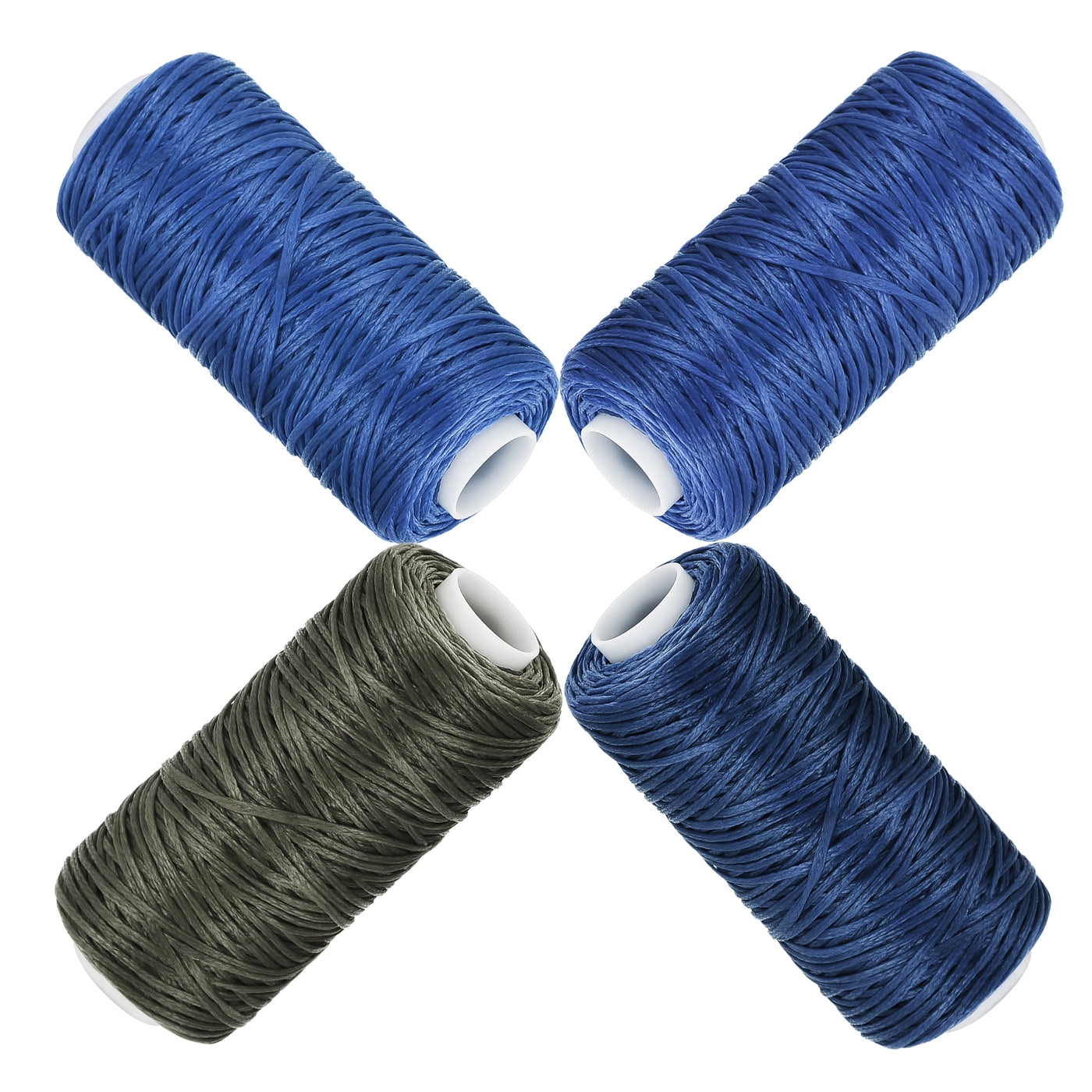 Uxcell Waxed Leather Thread 55 Yards 150D/0.8mm Polyester Flat Cords ...