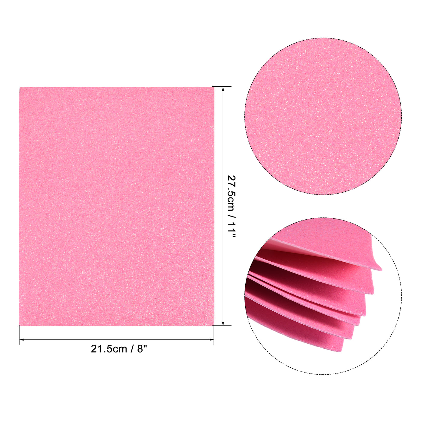 Glitter EVA Foam Sheets Thick No Back Adhesive for Crafts DIY | Harfington
