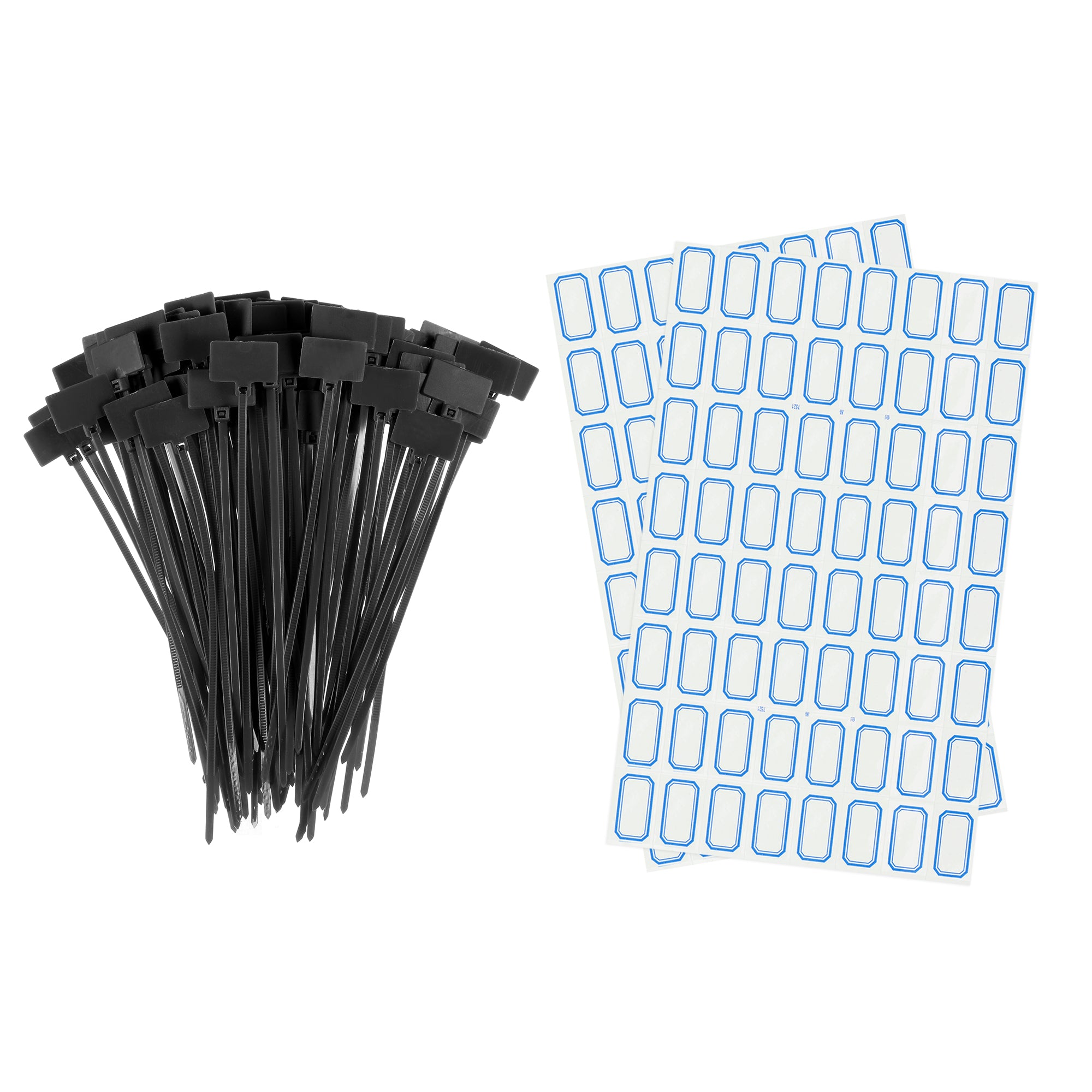 Uxcell 100pcs Nylon Cable Ties Tags Label Marker Self-Locking for ...