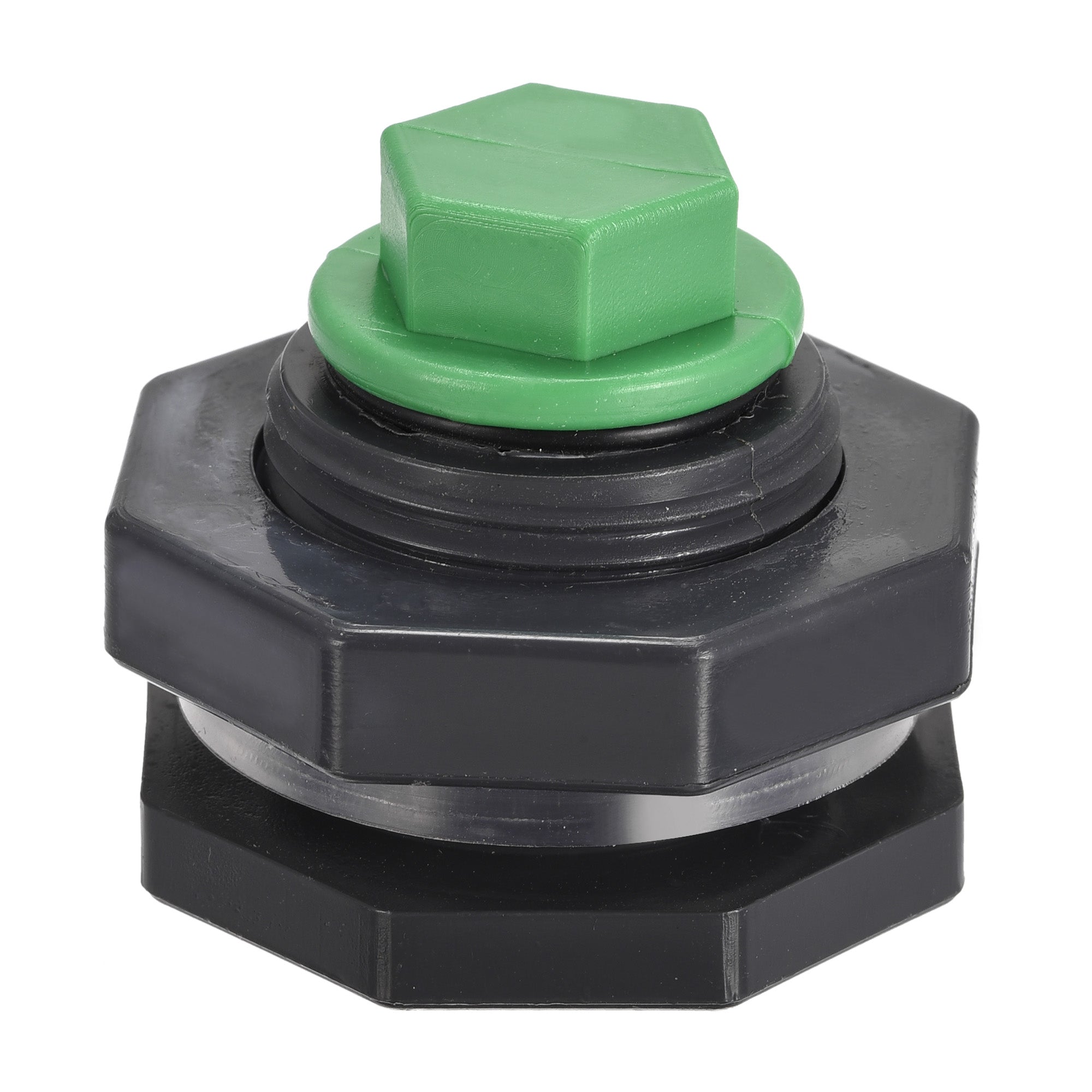 Uxcell PVC Bulkhead Tank Adapter with Green Plug Fitting G3/4 Thread ...