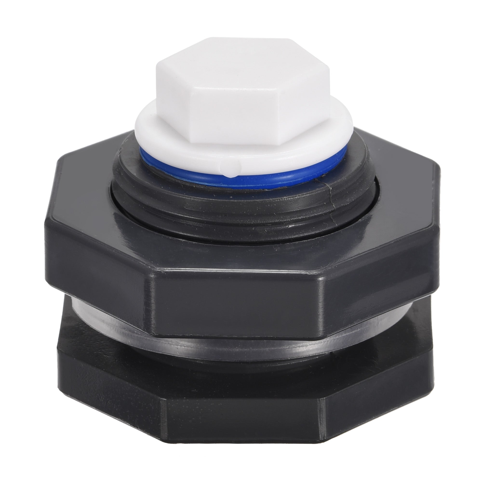 Uxcell PVC Bulkhead Tank Adapter with White Plug Fitting G3/4 Thread ...