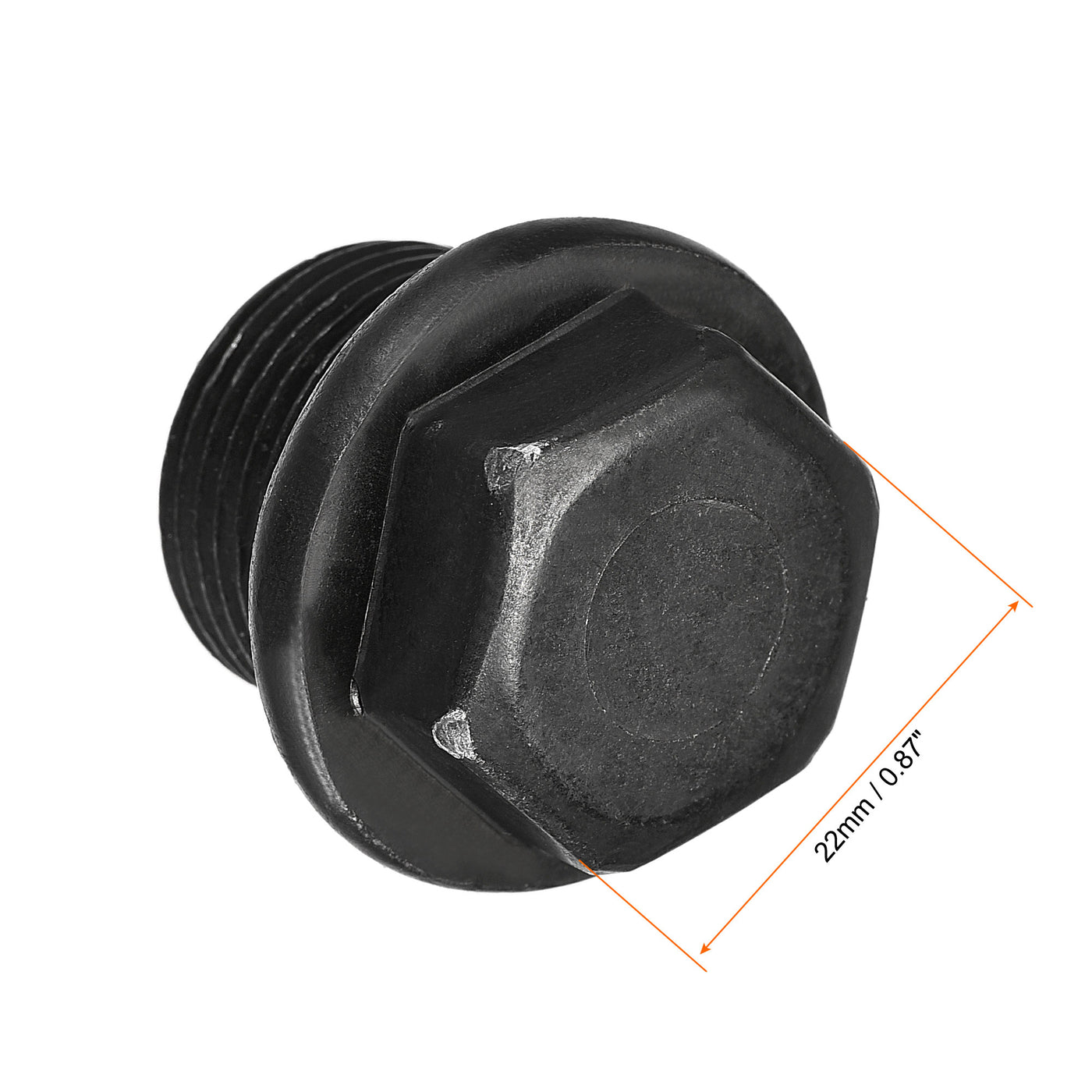 Uxcell Outer Hex Head Socket Pipe Fitting Plug M33x2 Male Thread Carbon ...