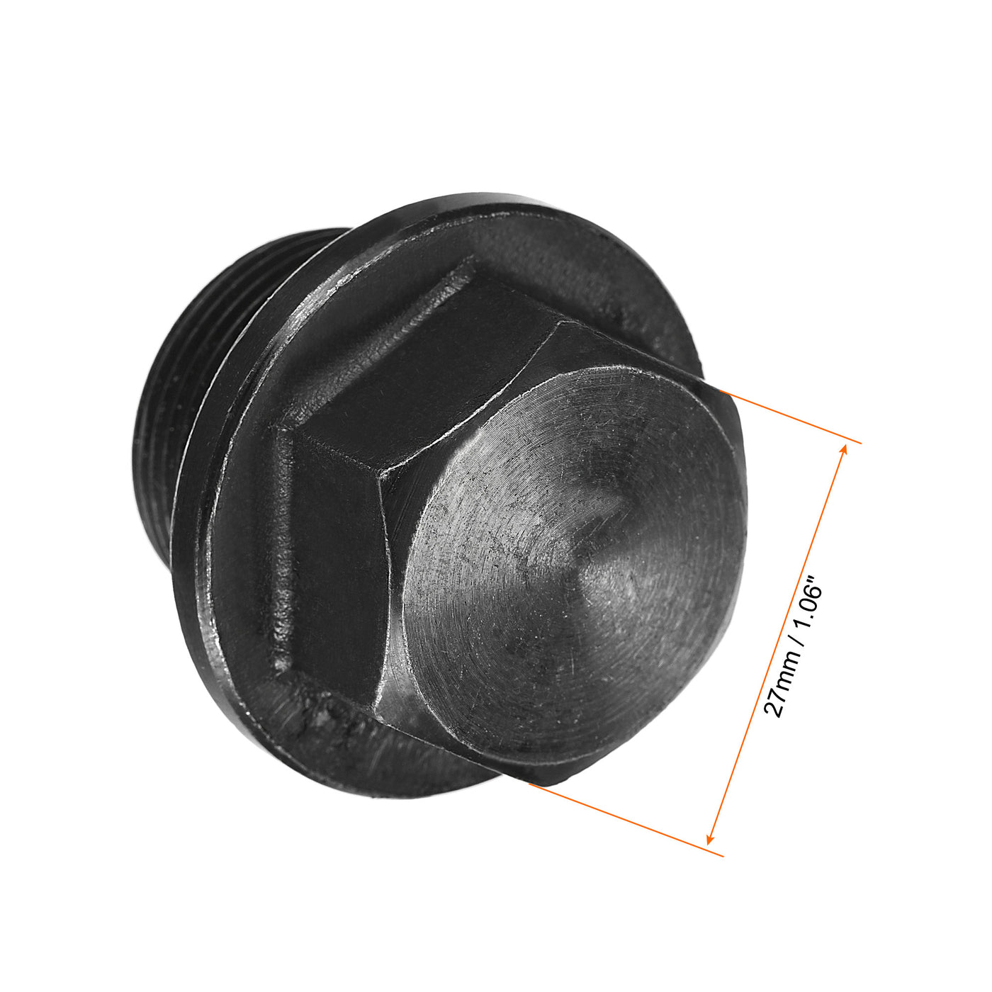 Uxcell Outer Hex Head Socket Pipe Fitting Plug M33x2 Male Thread Carbon ...