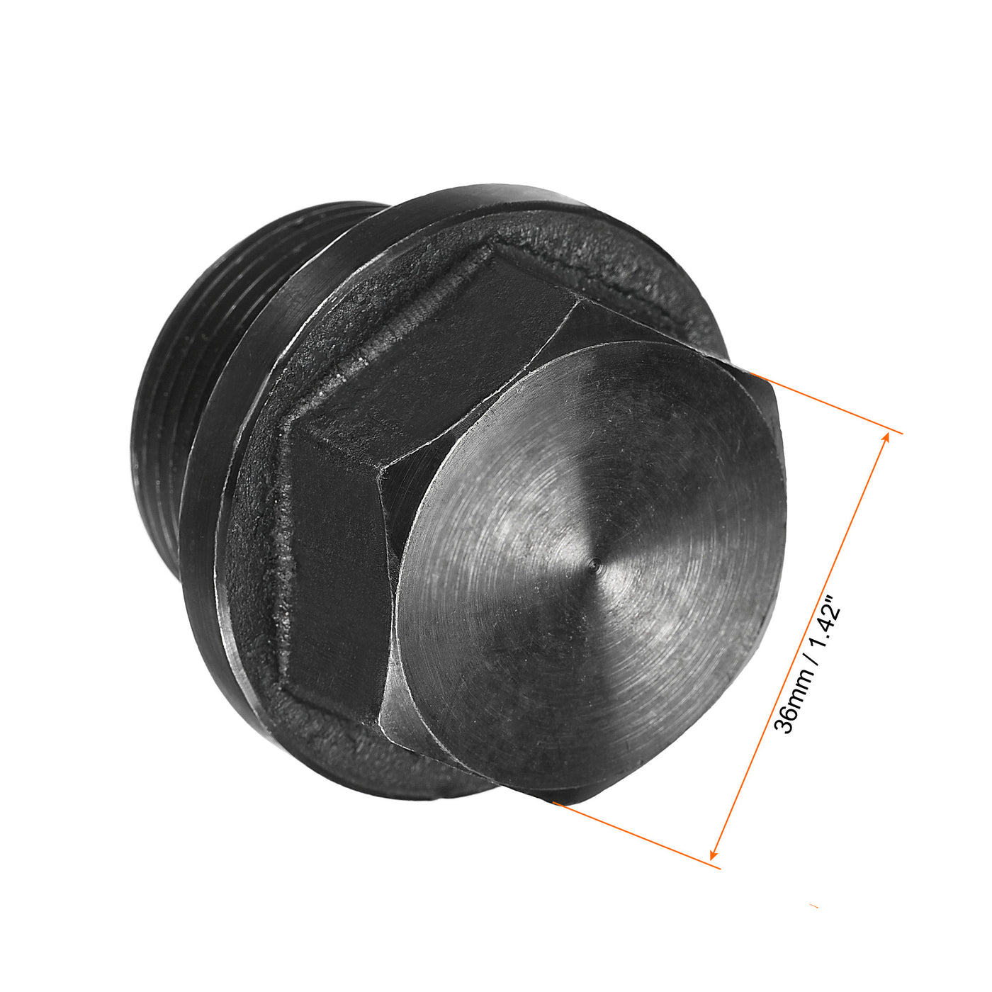 Uxcell Outer Hex Head Socket Pipe Fitting Plug M33x2 Male Thread Carbon ...