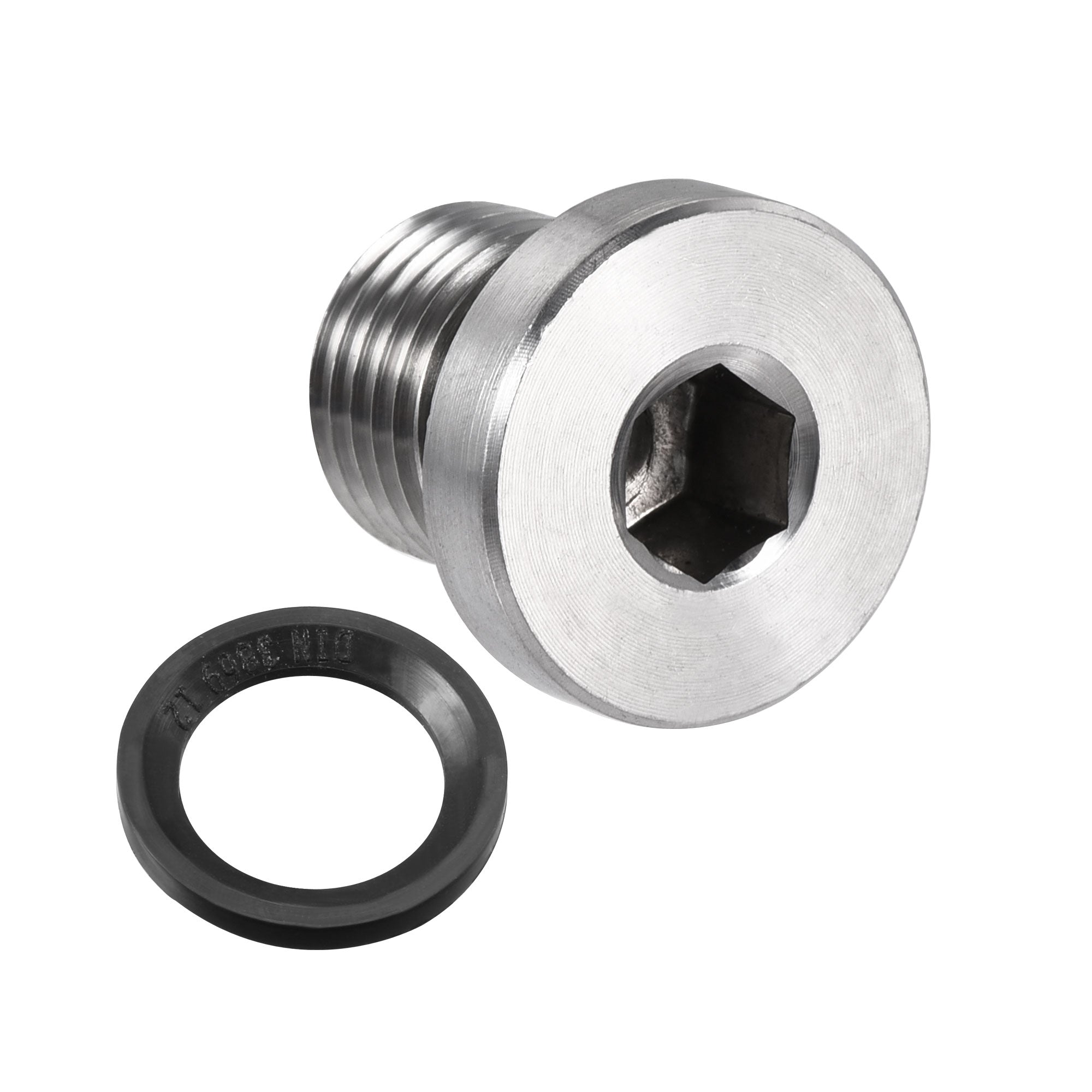 Uxcell Stainless Steel Inner Hex Head M12x1.25 Pipe Fitting Plug with ...