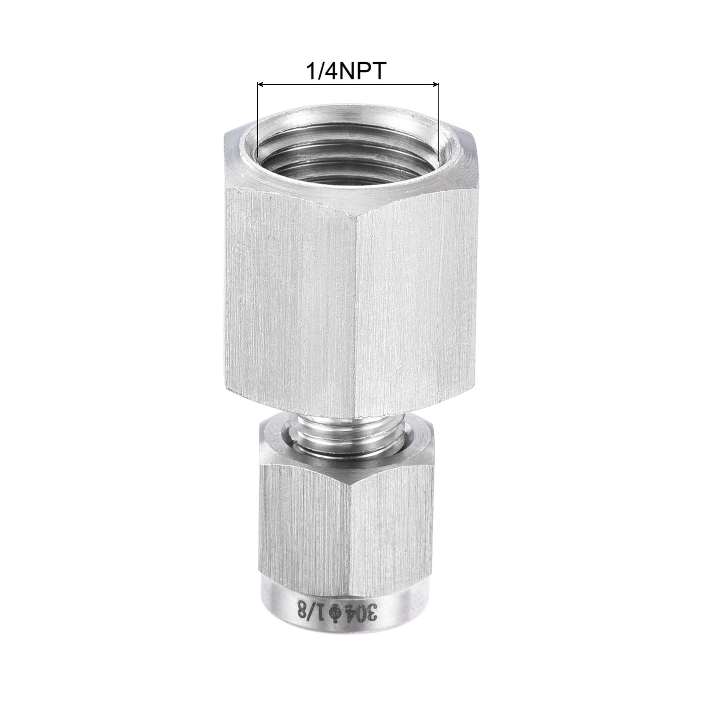 Compression Tube Fitting Female Thread Tube Straight Coupling Adapter ...
